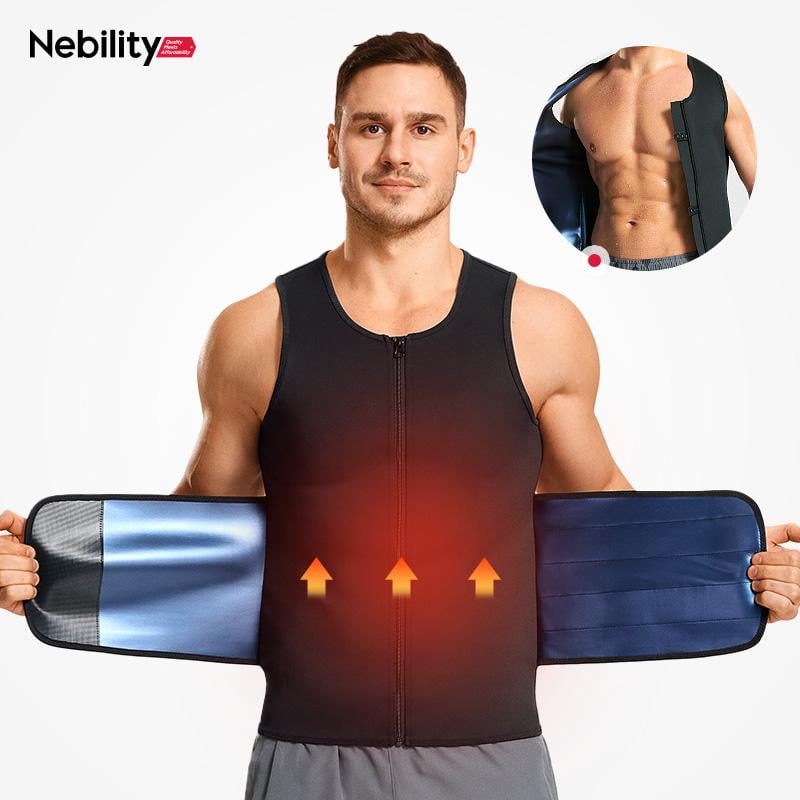 Nebility Mens Sauna Catapul Suit Shapewear Sports Fitness Girdle Vest ...