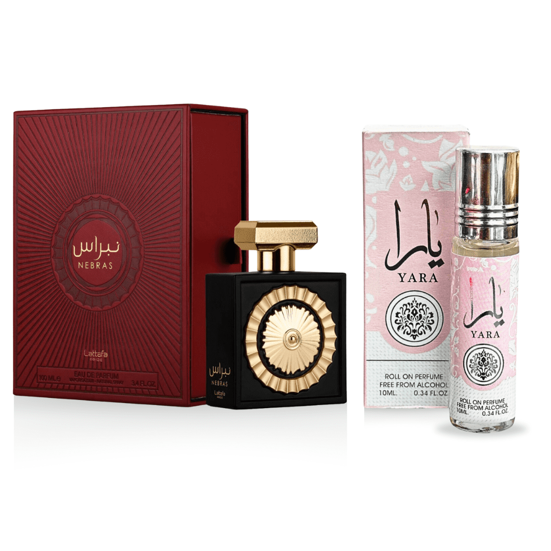 Nebras EDP 100ML (3.4 OZ) by Lattafa Pride & Yara Perfume Oil 10ML (0. ...