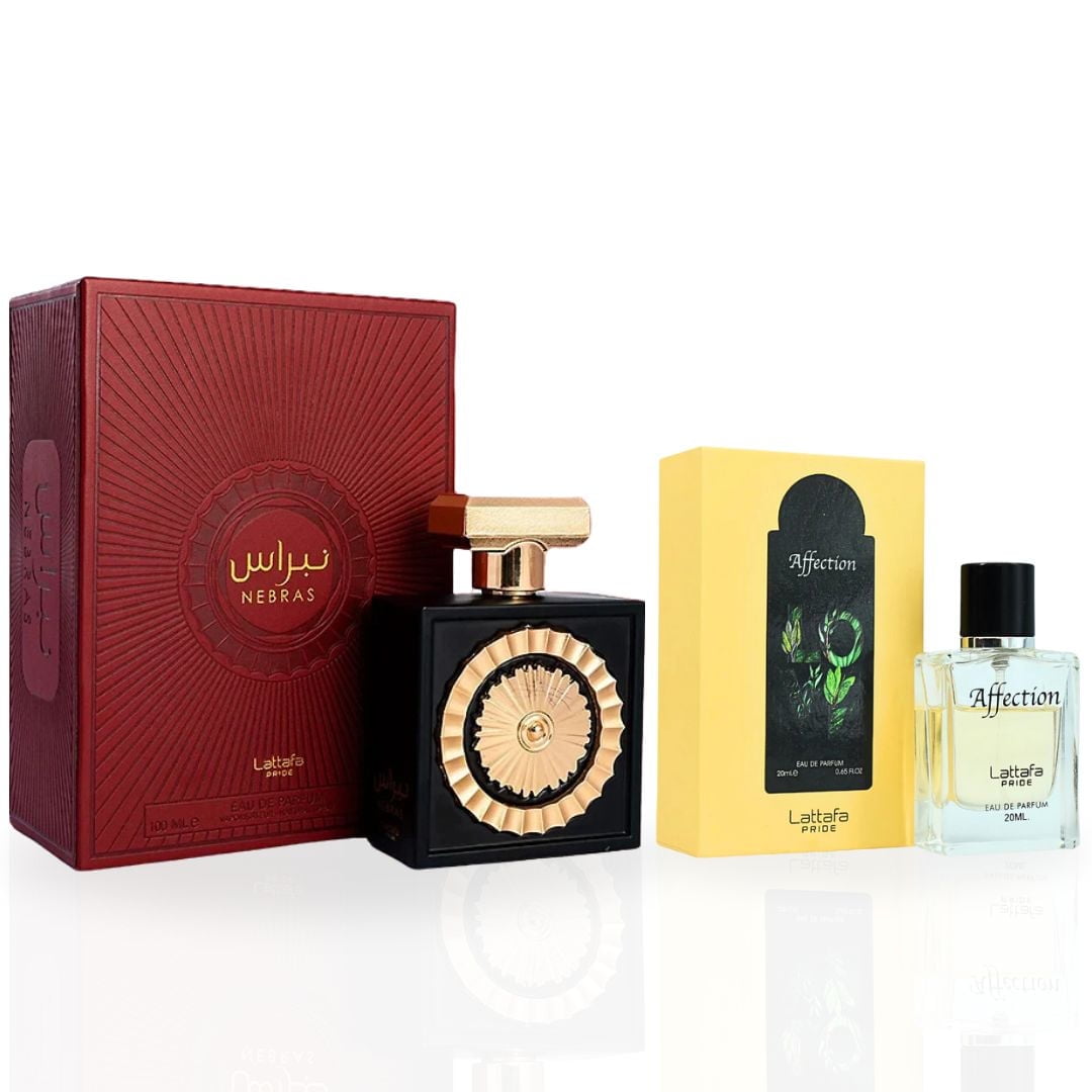 Nebras EDP Spray 100ML (3.4 OZ) & Affection EDP 20ML (0.6Oz) By Lattafa ...