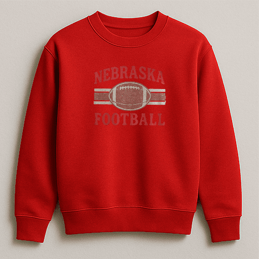 Nebraska Football Pride Sweatshirt Retro Fan Spirit Outfit Game Day ...