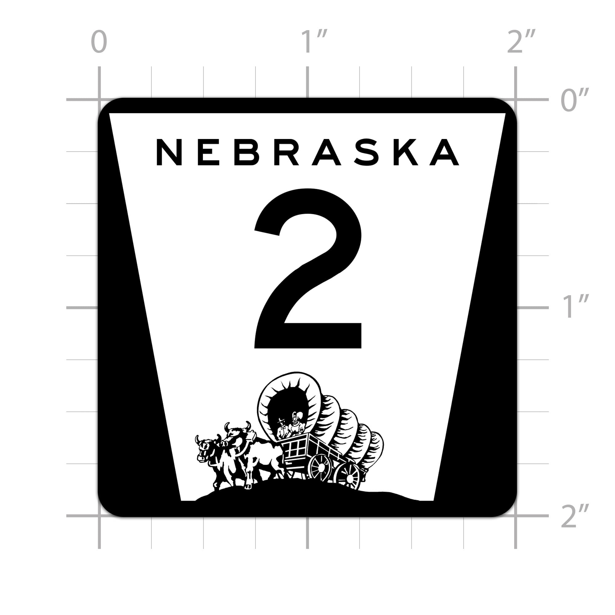 Nebraska Highway 2 N-2 Sticker for water bottle phone tumbler hard ...