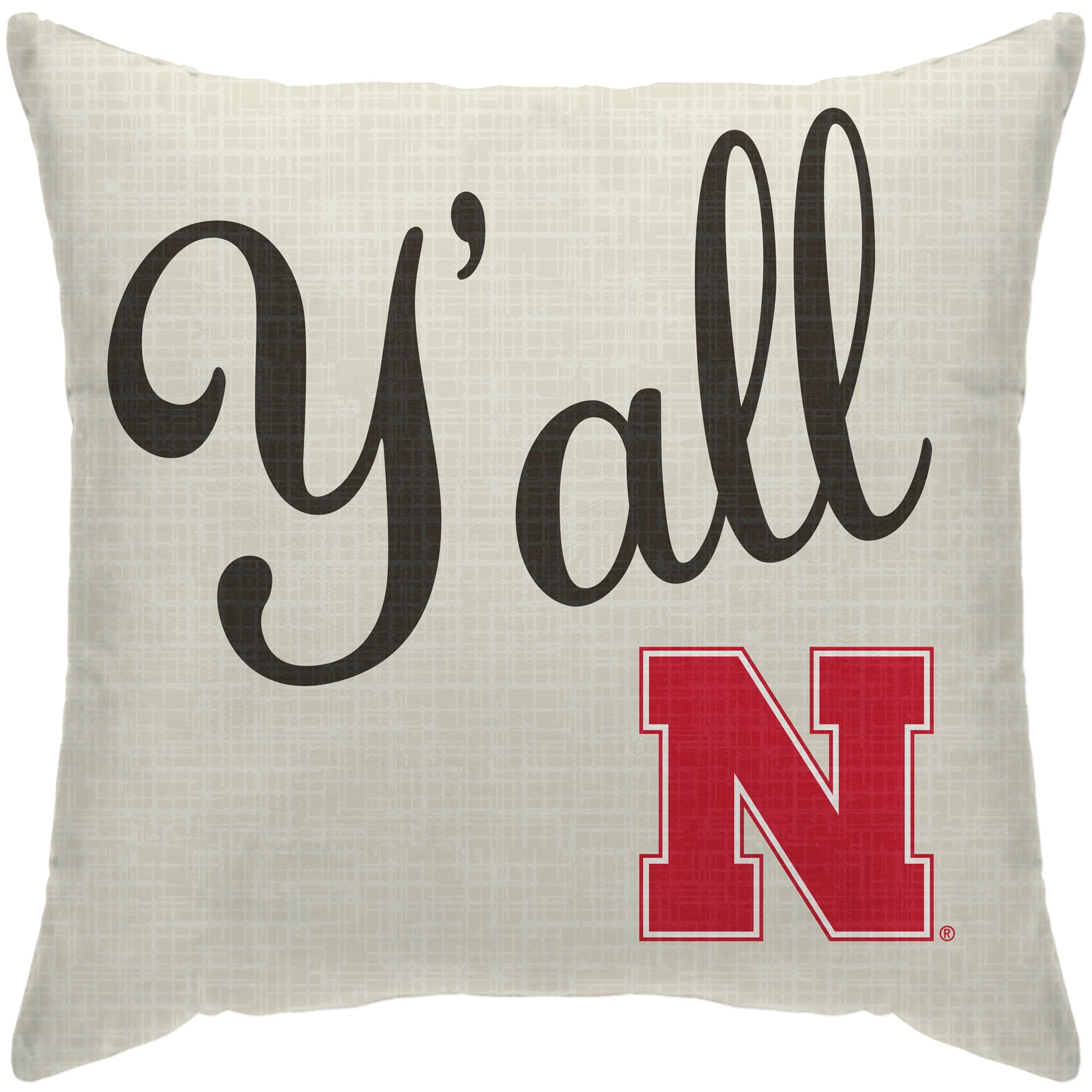 Nebraska Huskers 18'' x 18'' Team Y'all Decorative Throw Pillow ...