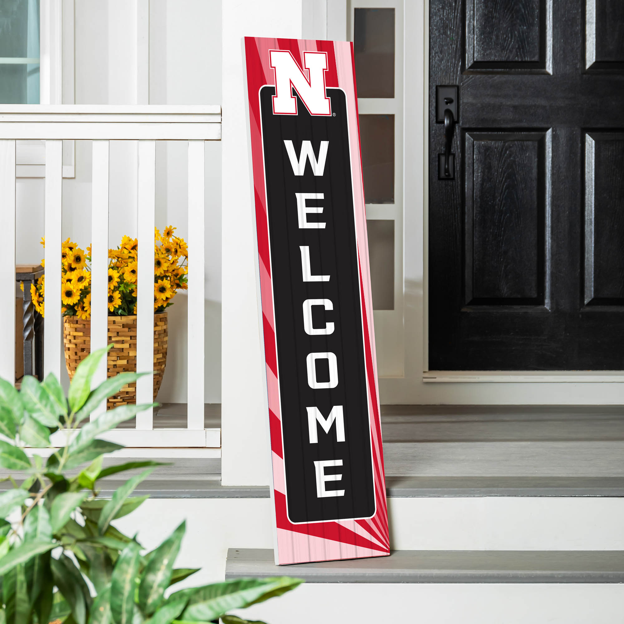 Nebraska Huskers 47" Color Waves Porch Leaner Welcome Wall Sign ...