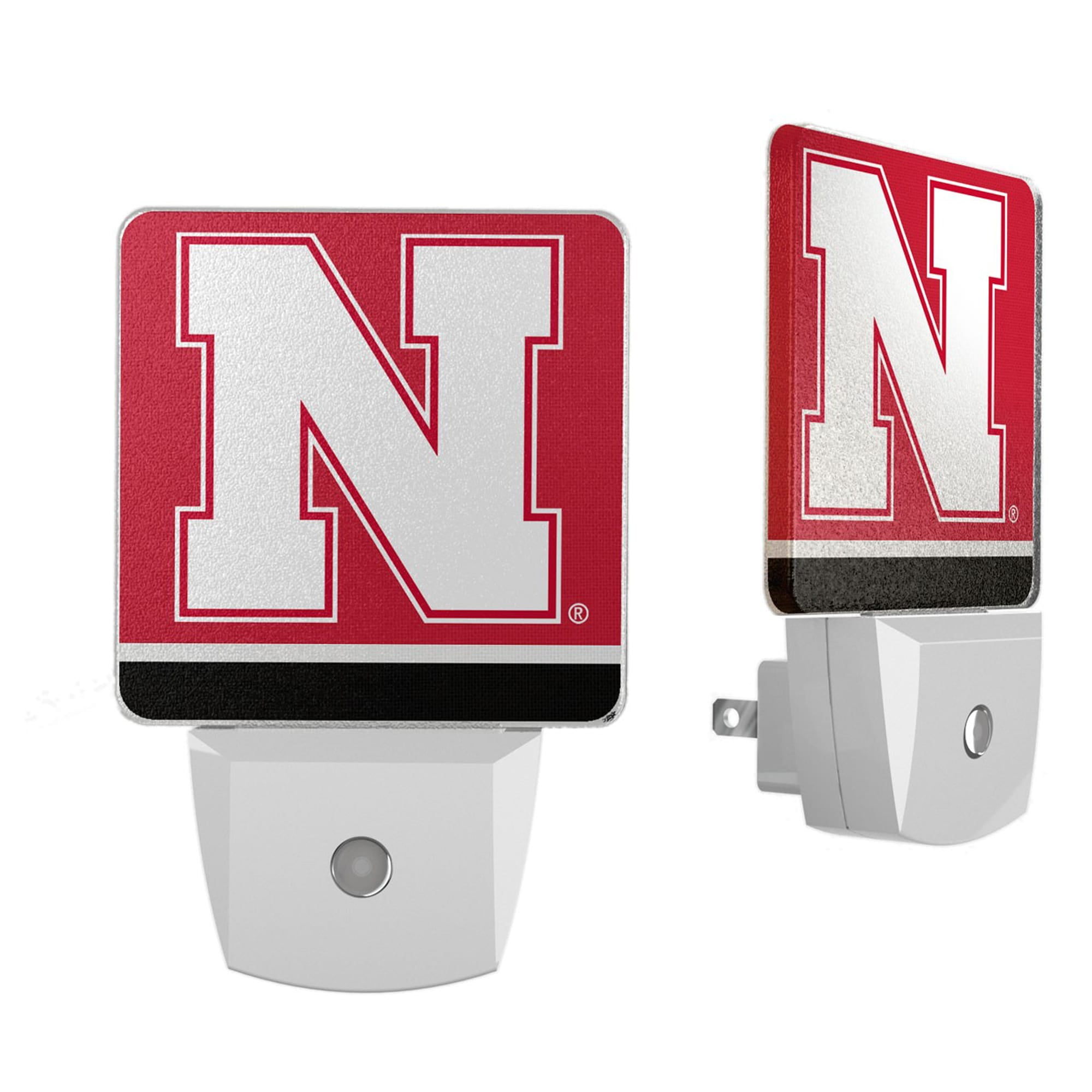 Nebraska Huskers Logo Stripe Design Nightlight 2-Pack - Walmart.com