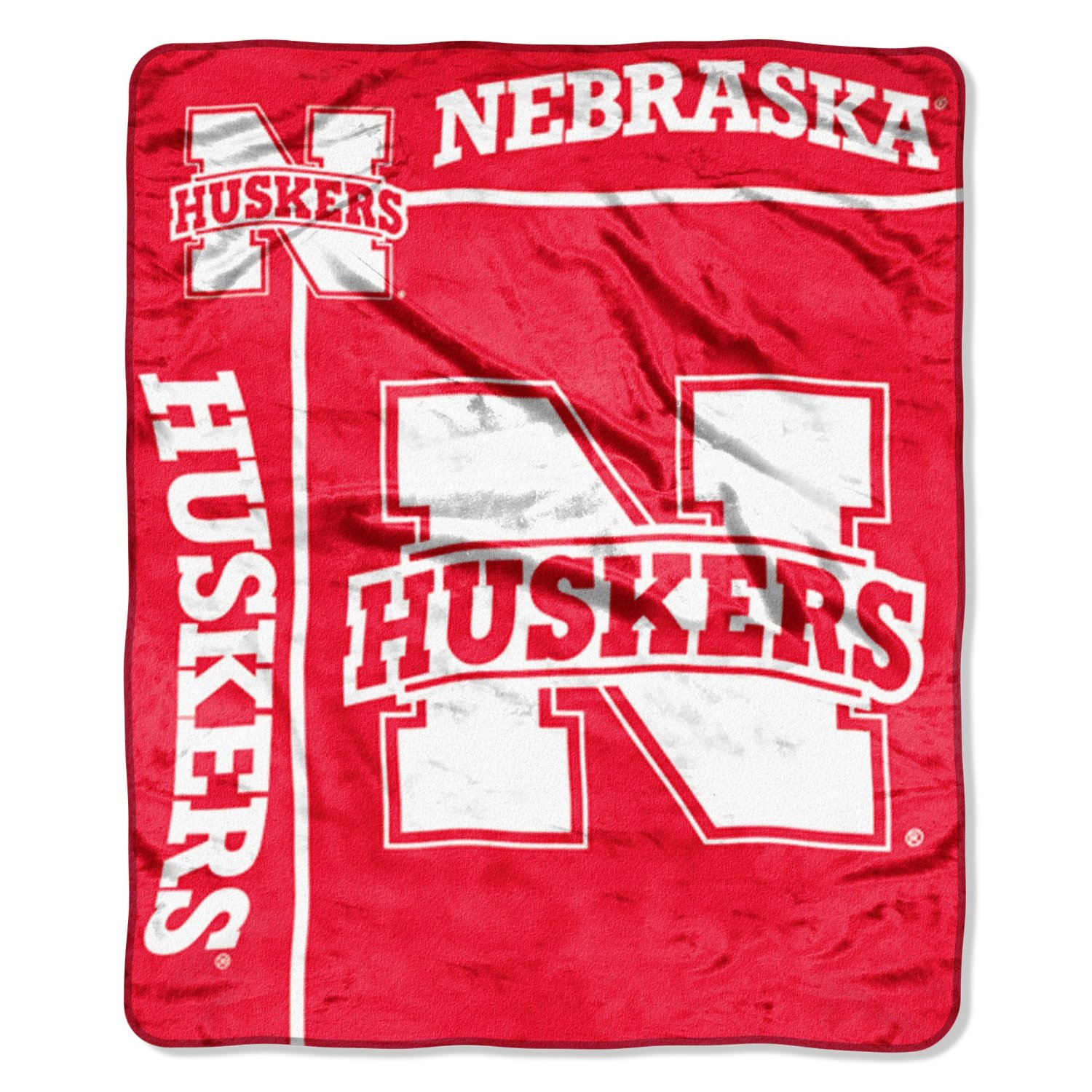 Nebraska NCAA Huskers 50x60 School Spirit Royal Plush Raschel Throw ...