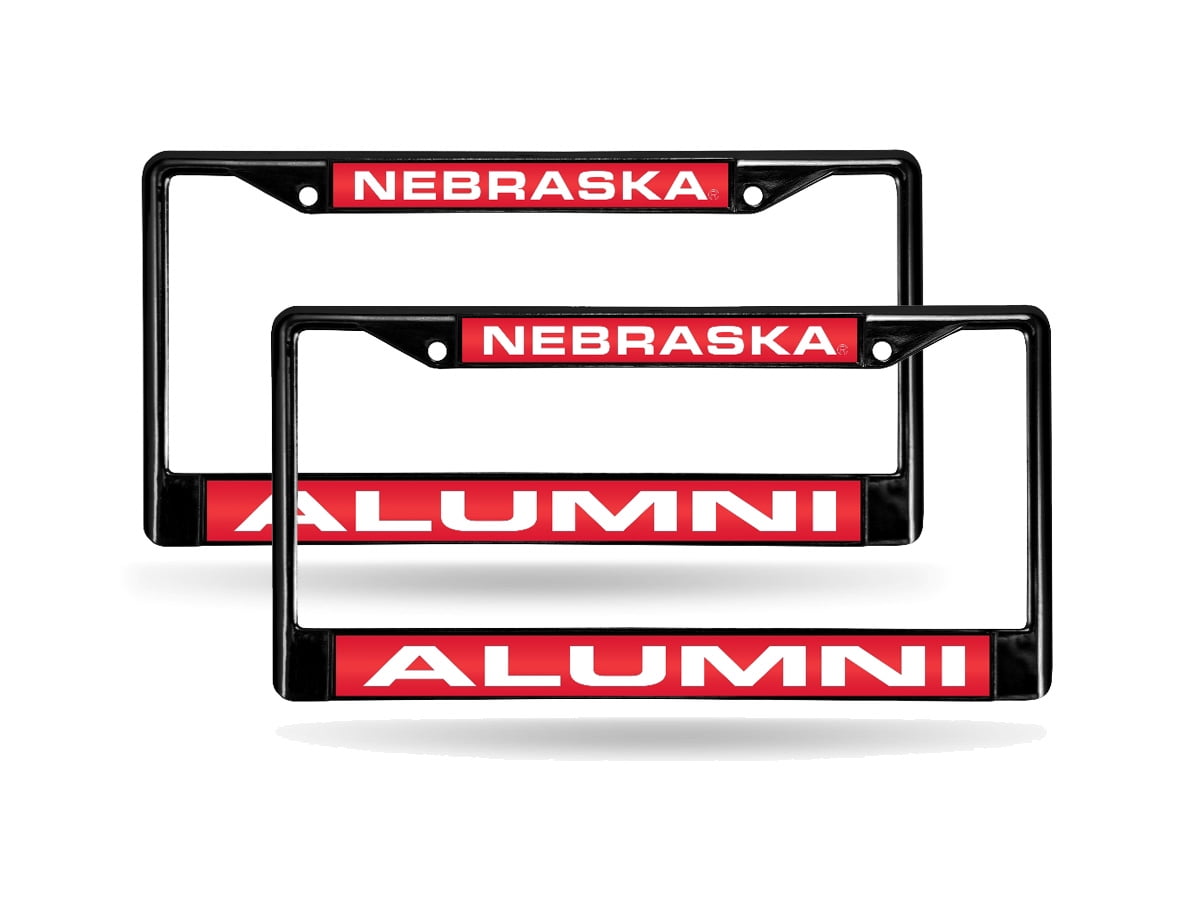 Nebraska NCAA Huskers Alumni NCAA Metal (Set of 2) Laser Cut License ...