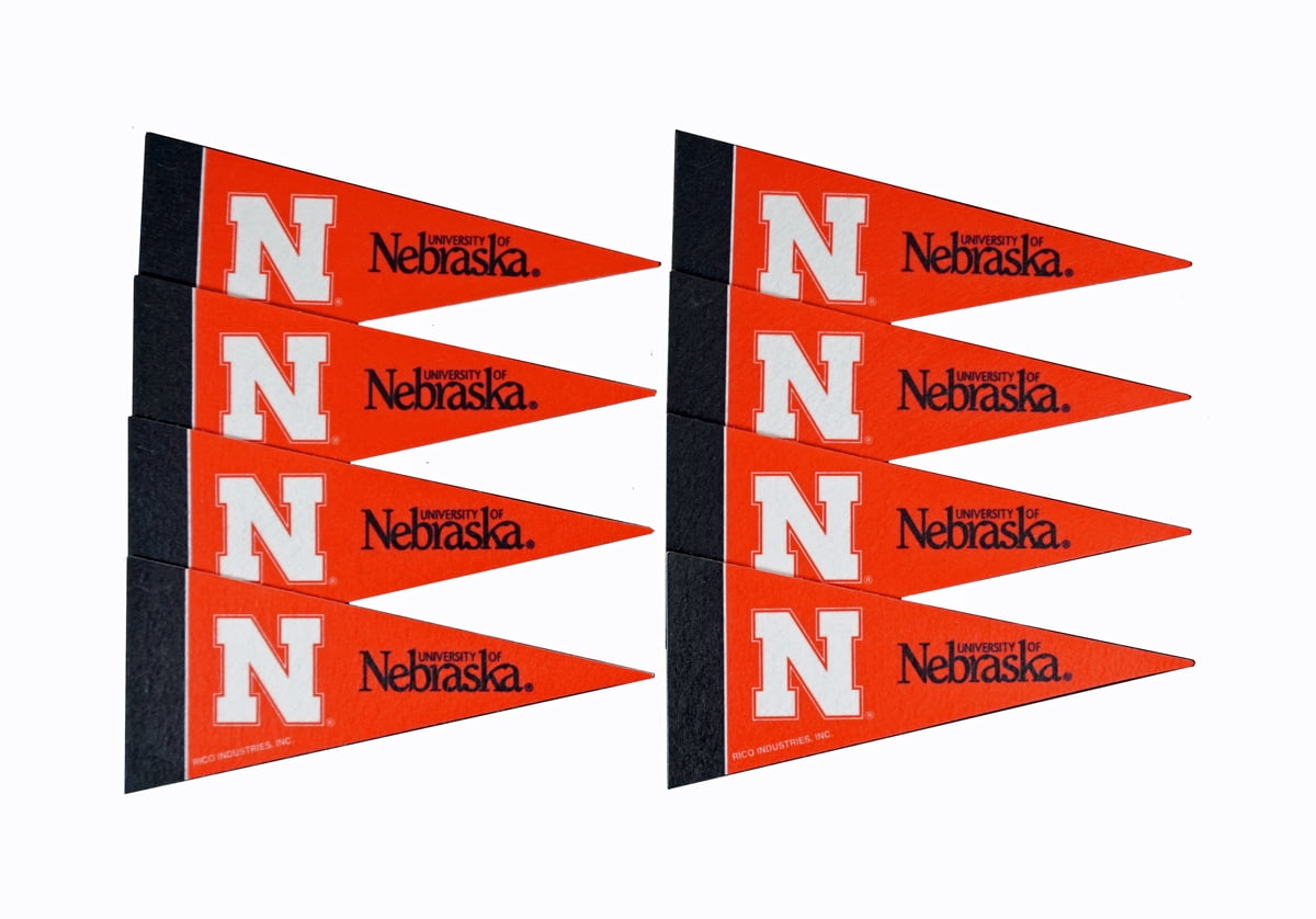 Nebraska NCAA Huskers Mini Pennant Set - Set of 8 Mini Pennants ...