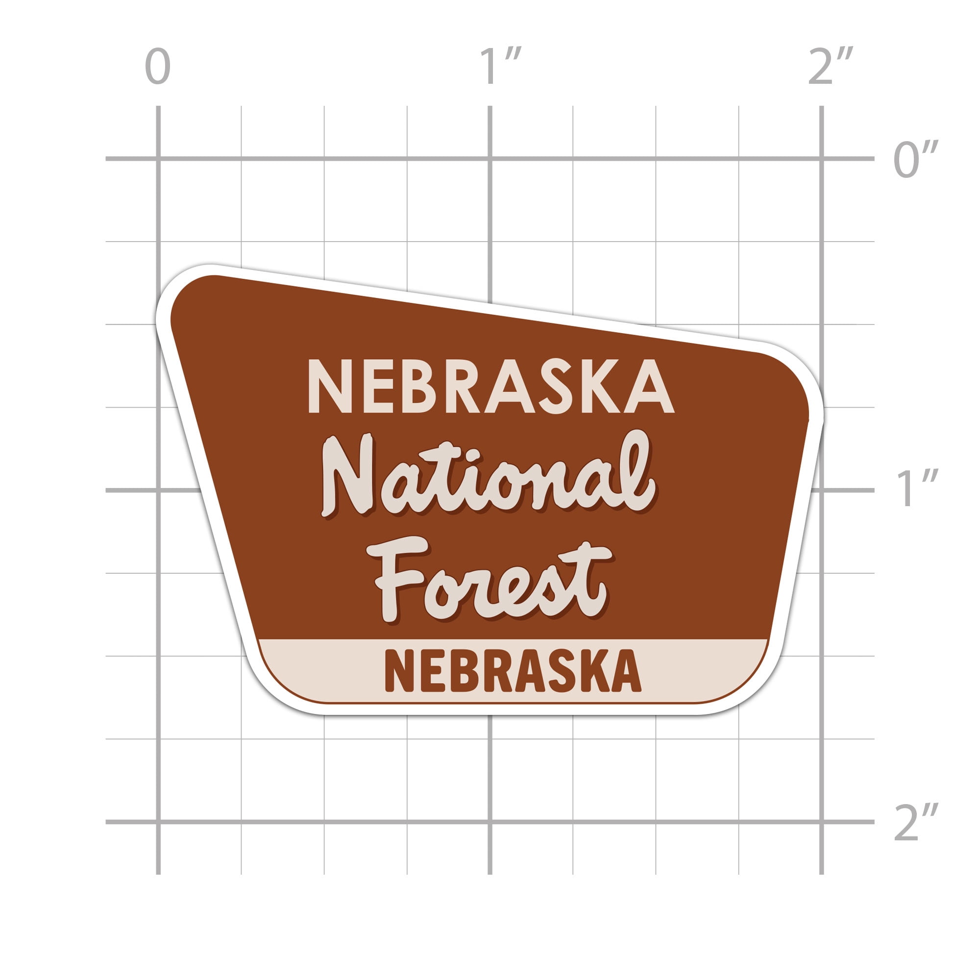Nebraska National Forest ne Sticker for water bottle phone tumbler hard ...