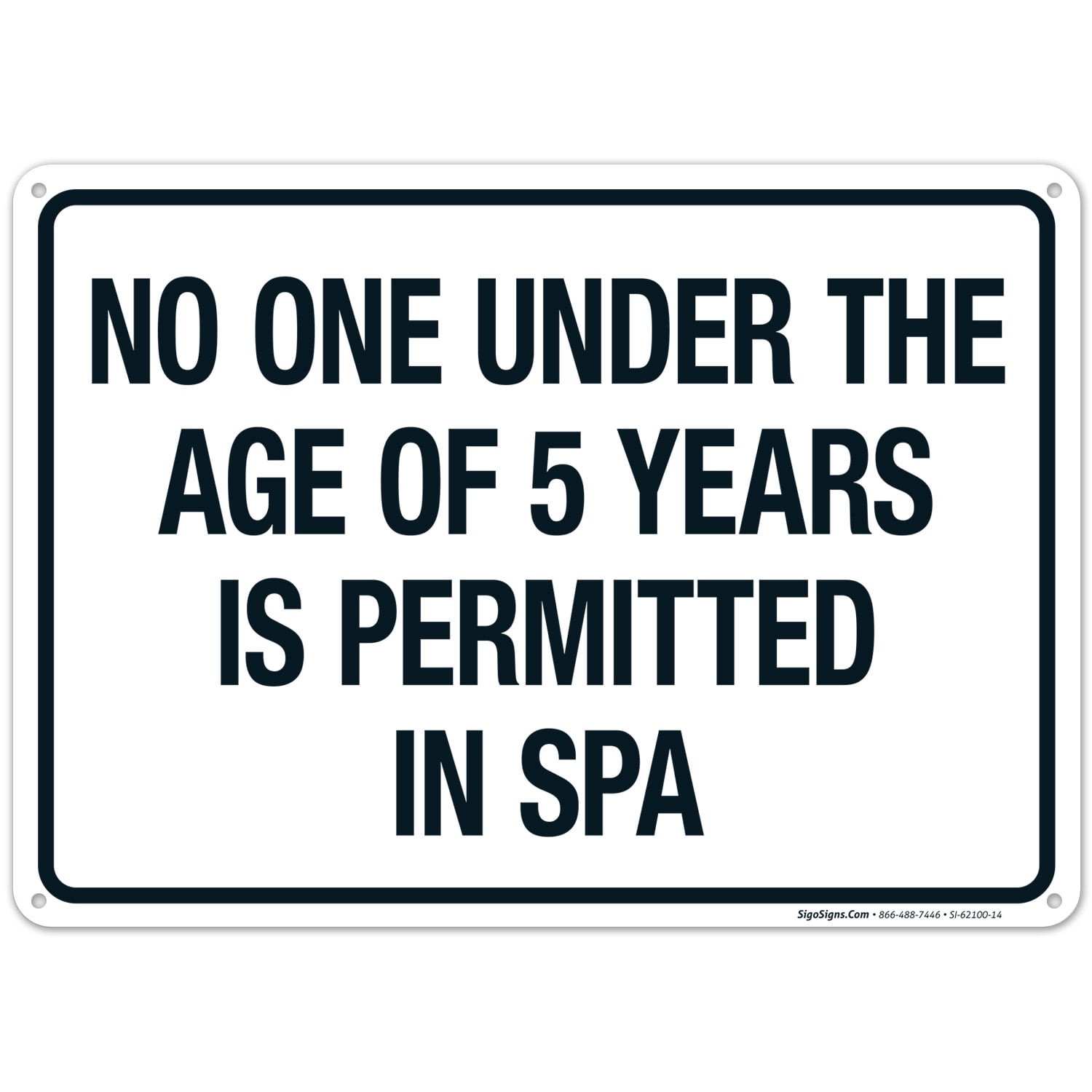 Nebraska No Children Under 5 In Spa Sign, Complies With State Of ...