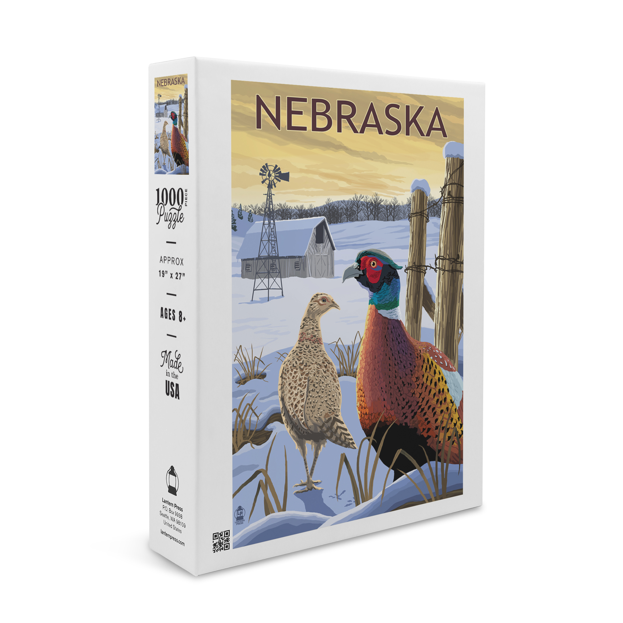 Nebraska, Pheasants (1000 Piece Puzzle, Size 19x27, Challenging Jigsaw ...