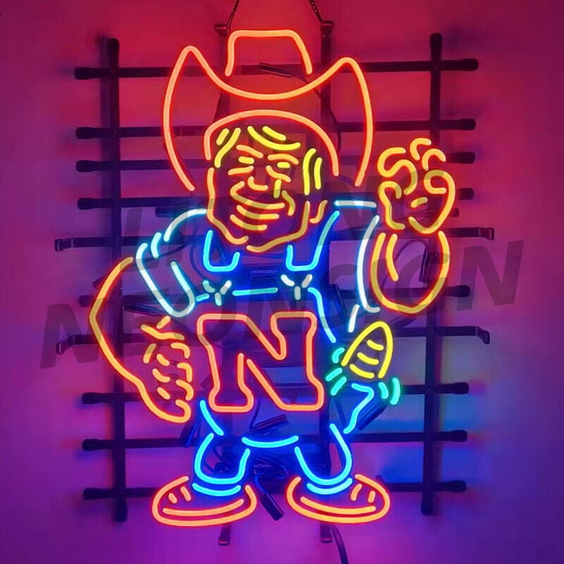 Nebraska Sport Neon Sign 24"x20" Lamp Real Glass Gift Beer Bar Sport ...
