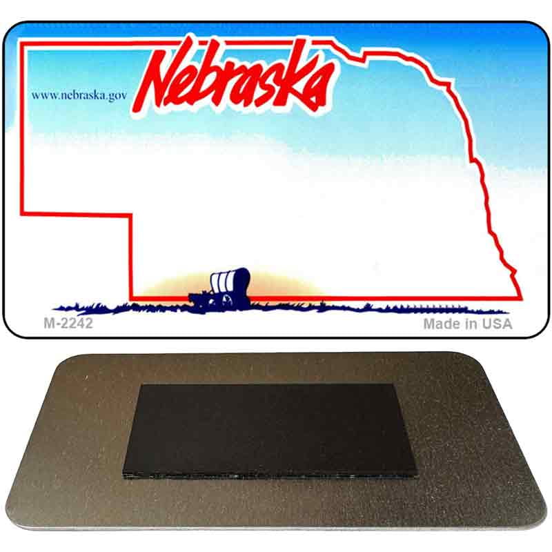 Nebraska State Blank Novelty Metal Magnet M-2242 3.5" x 2" Magnet (M ...