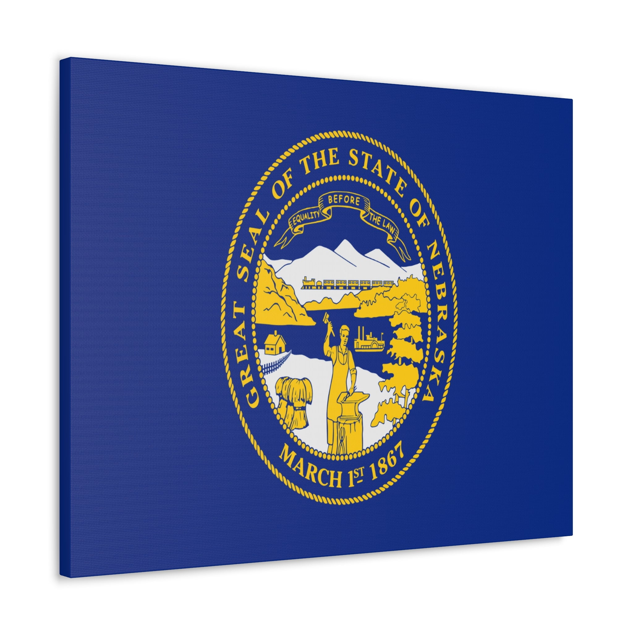 Nebraska State Flag Canvas Vibrant Wall Art Unframed Home Decor ...