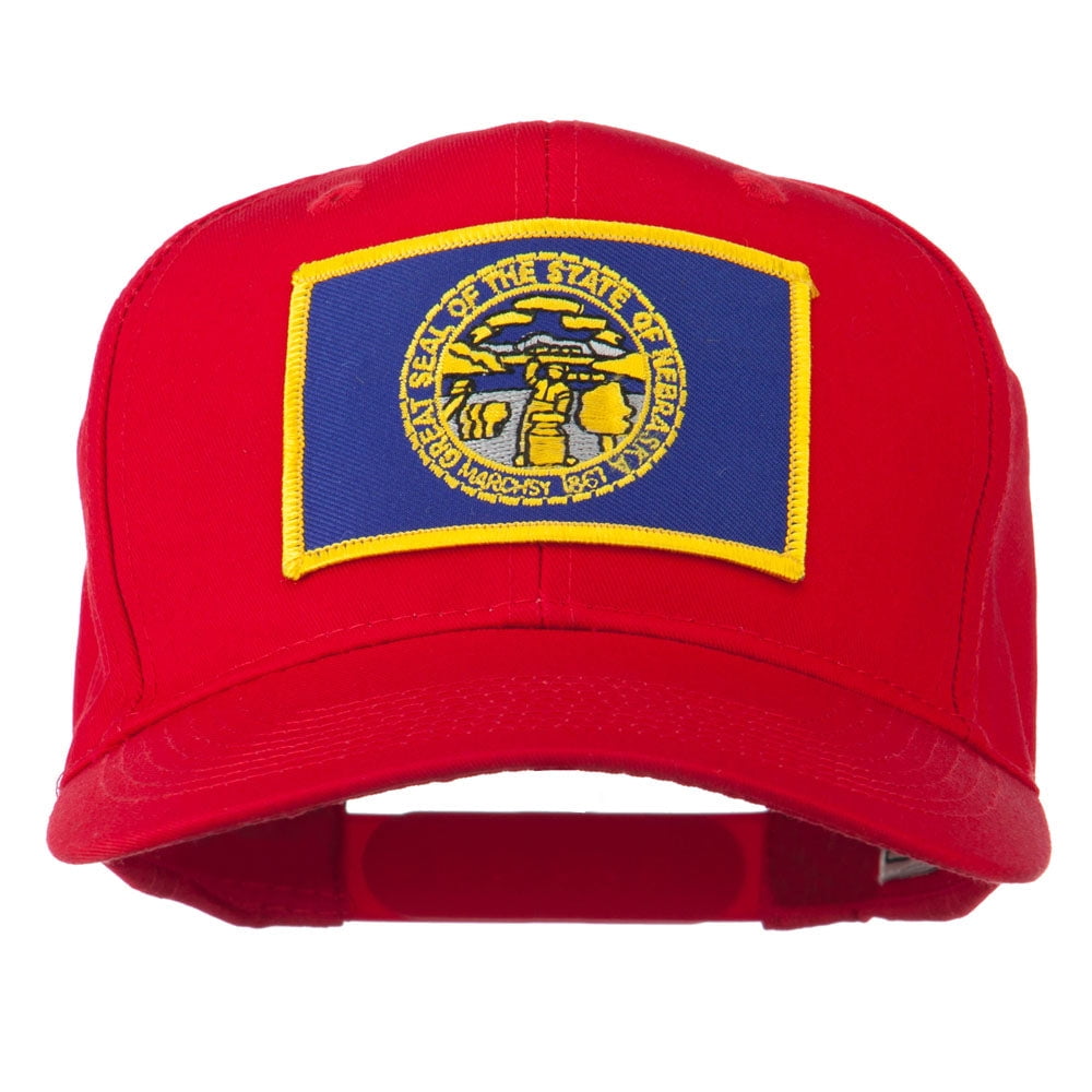 Nebraska State High Profile Patch Cap - Red OSFM - Walmart.com
