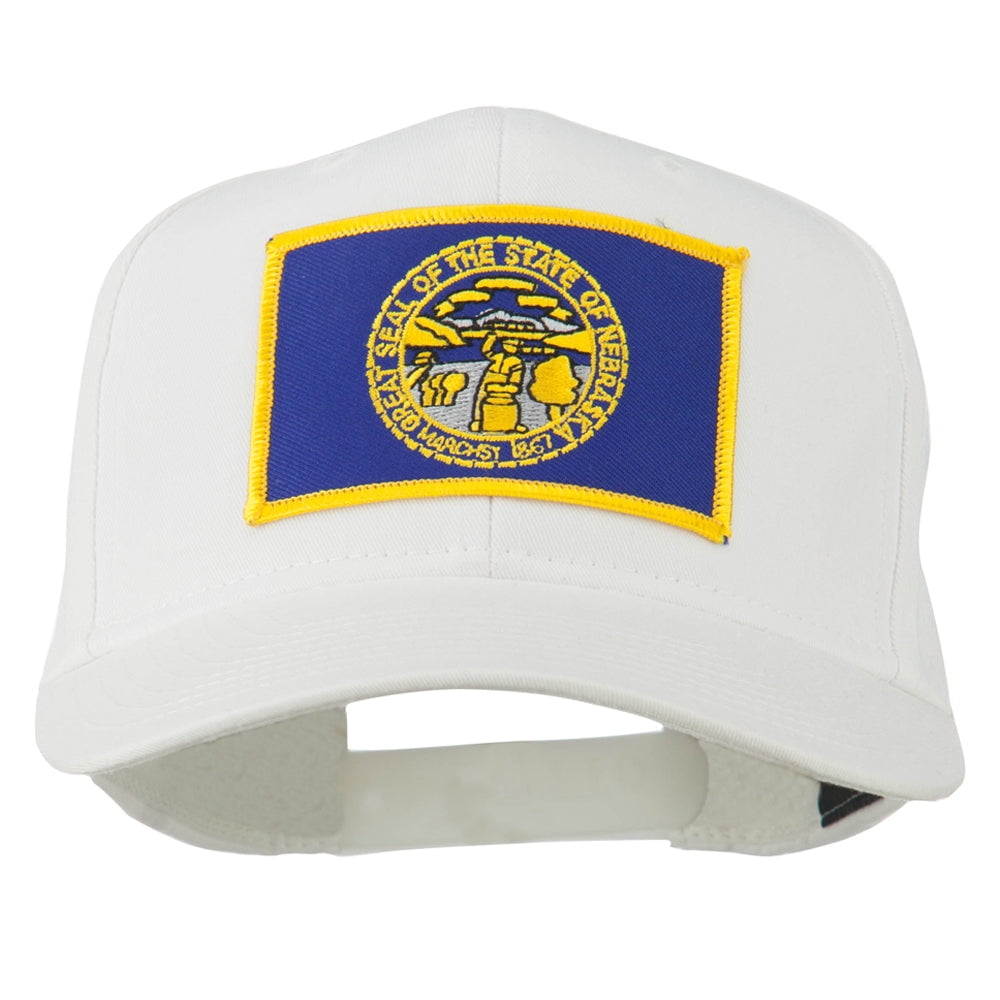 Nebraska State High Profile Patch Cap - White OSFM - Walmart.com