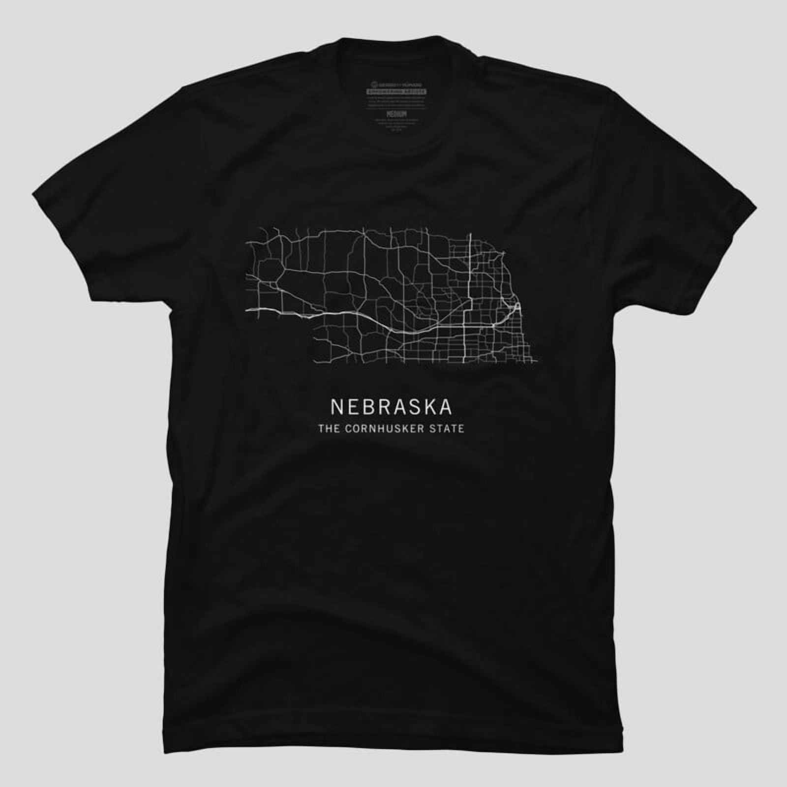 Nebraska State Road Map Funny Souvenir Sarcastic Humor H31480 Unisex T ...