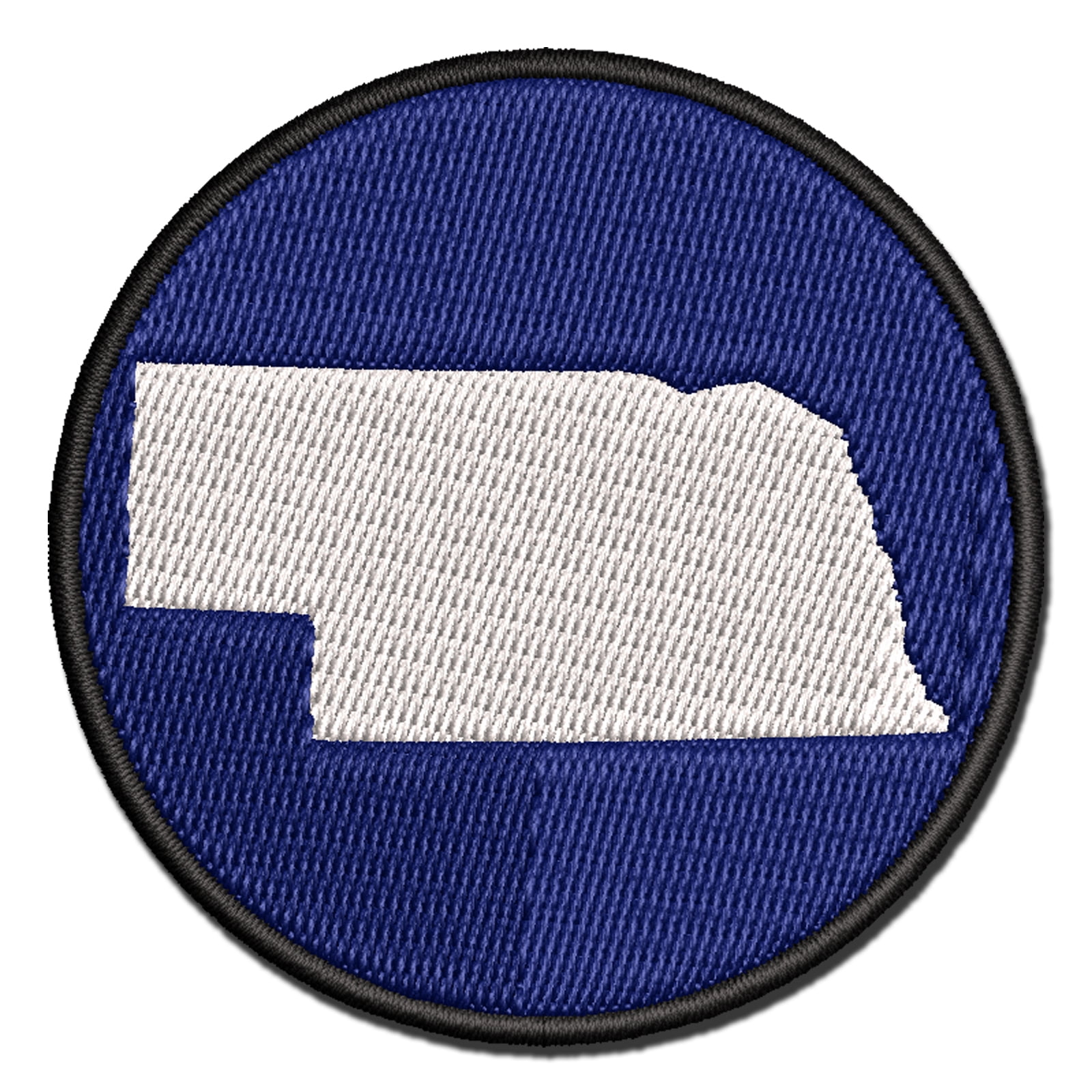 Nebraska State Silhouette Applique Multi-Color Embroidered Iron-On ...