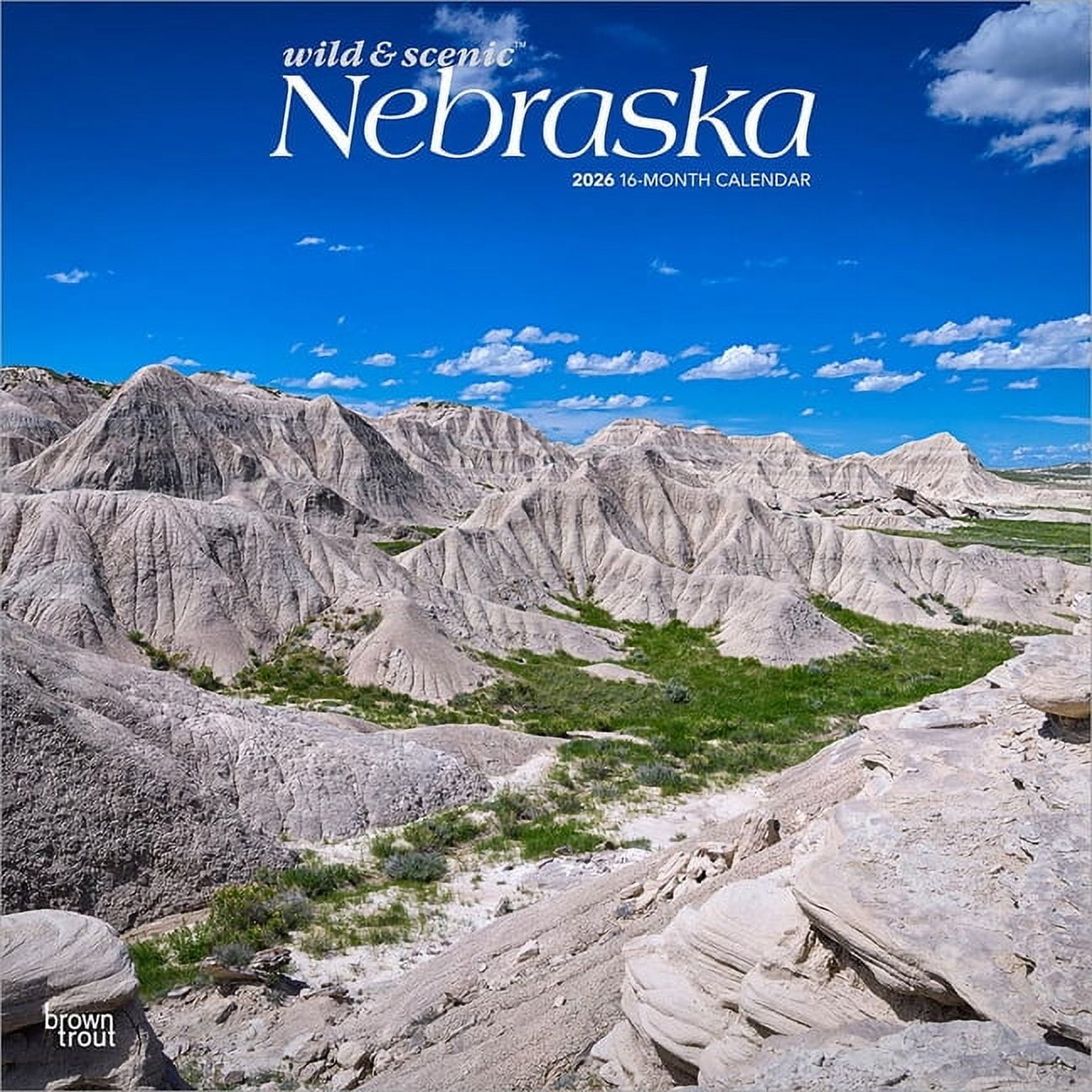 Nebraska Wild & Scenic 2026 12 X 24 Inch (Hanging) Monthly Square Wall ...