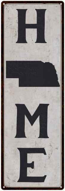 Nebraska is My Home Vintage Chic Wall Decor Metal Sign Size: 4 x 16 ...
