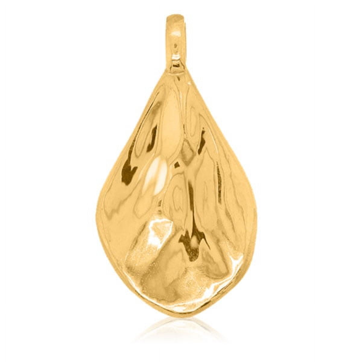 Nebu Jewelry - 24K Pure Gold Pendant, Molten Drop Polished Finish, 12.8 ...