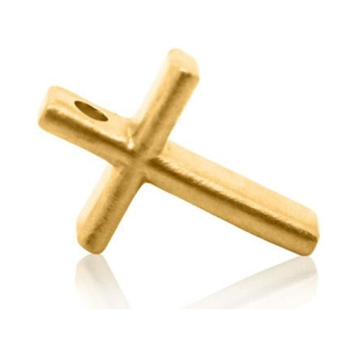 Neb√º Gold Pendant - Slender Cross Crucifix, Christian Matte Finish ...
