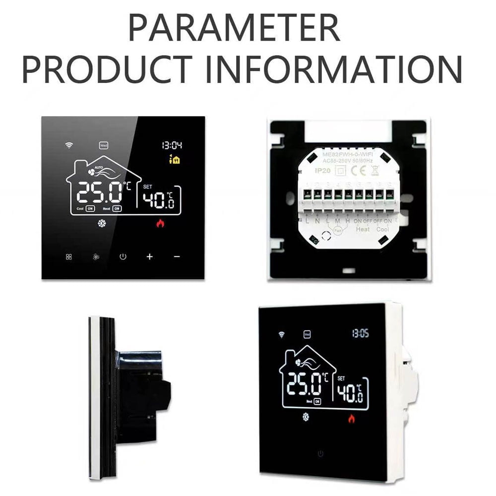 Nebublu Digital WiFi Thermostat, Central Air Conditioning Temperature ...