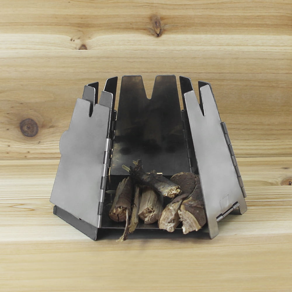Nebublu Folding Stainless Steel Hexagon Wood Stove Portable Camping ...