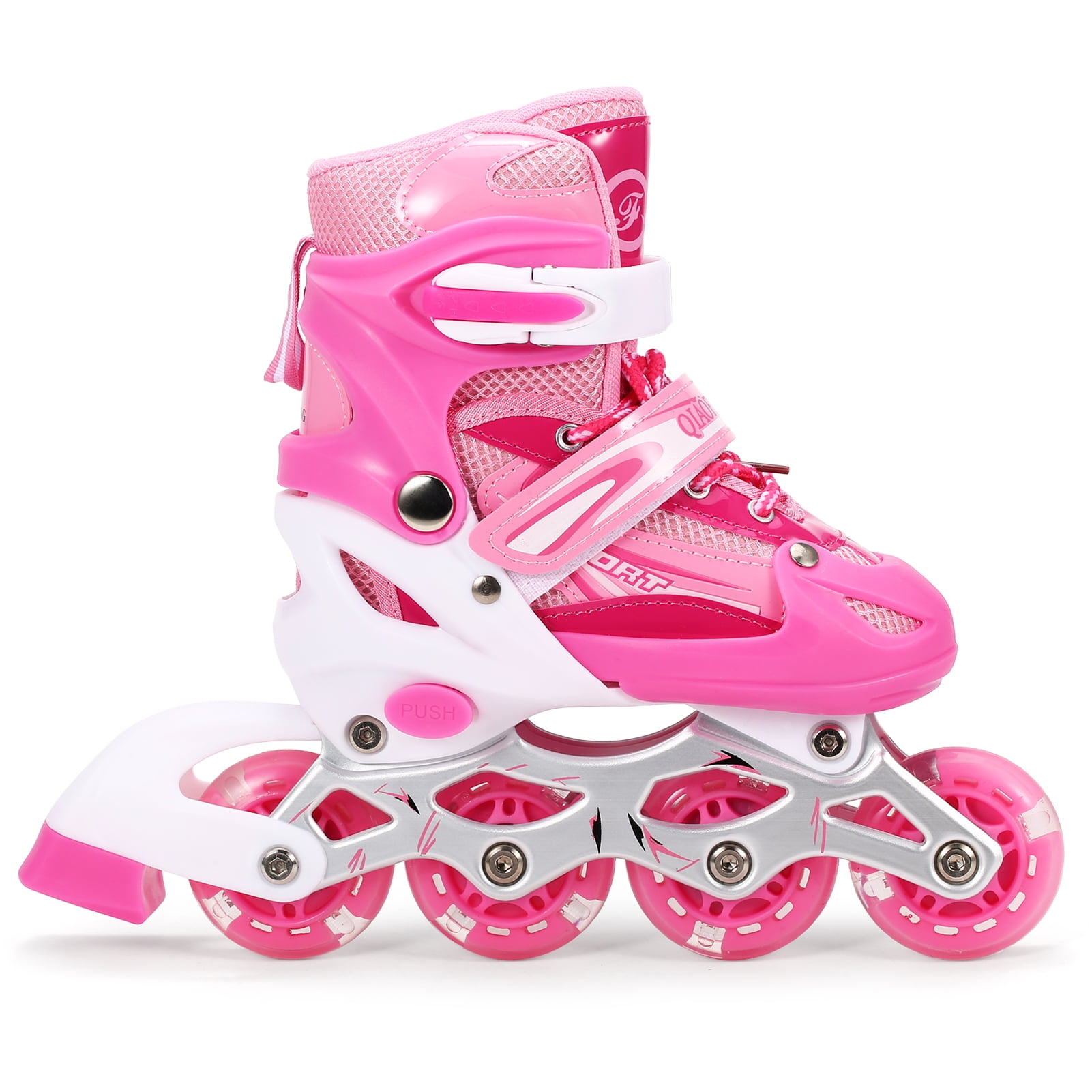 Nebublu Illuminating Inline Skates with Light Wheels - Adjustable Fun ...