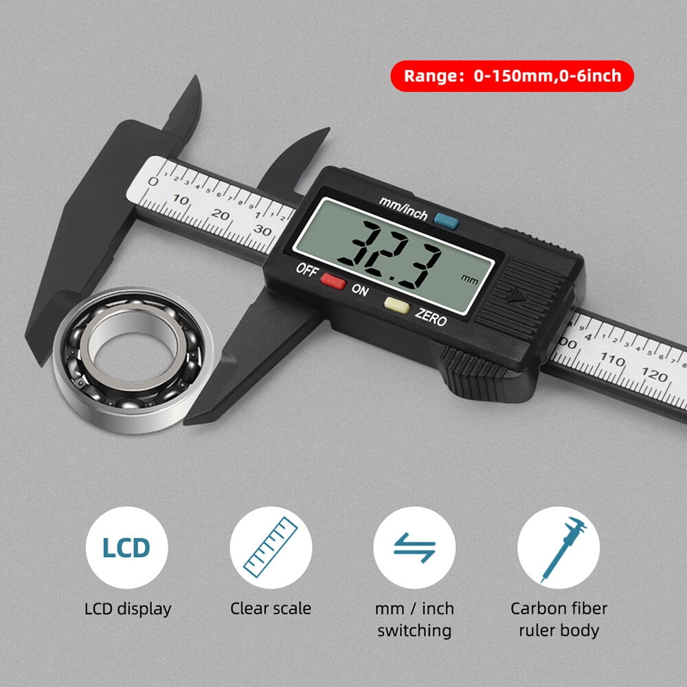 Nebublu Vernier Caliper, Carbon Fiber Reinforced, High Precision ...
