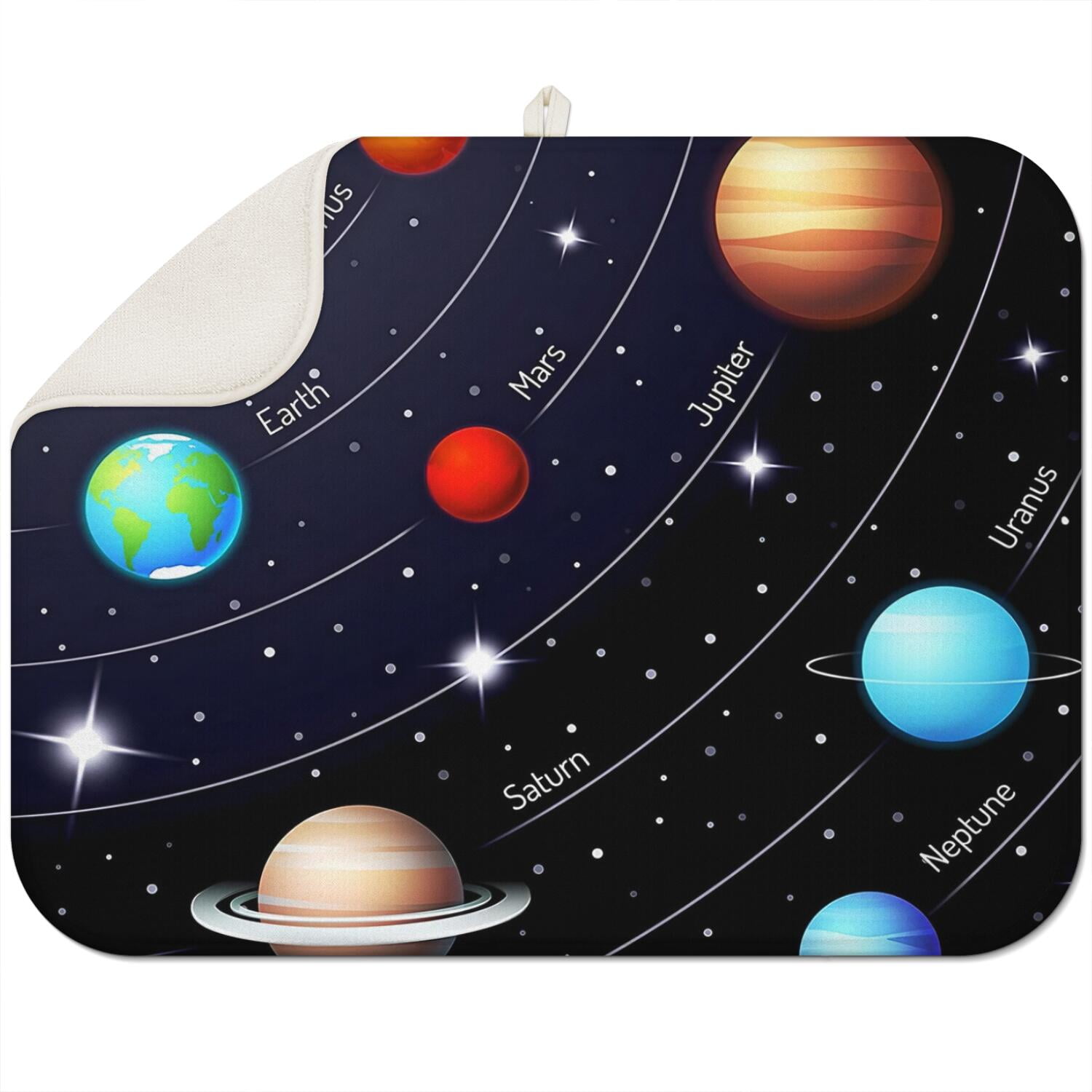Nebula Alien Spacecraft Dish Drying Mat Quick Dry Foldable Countertop ...