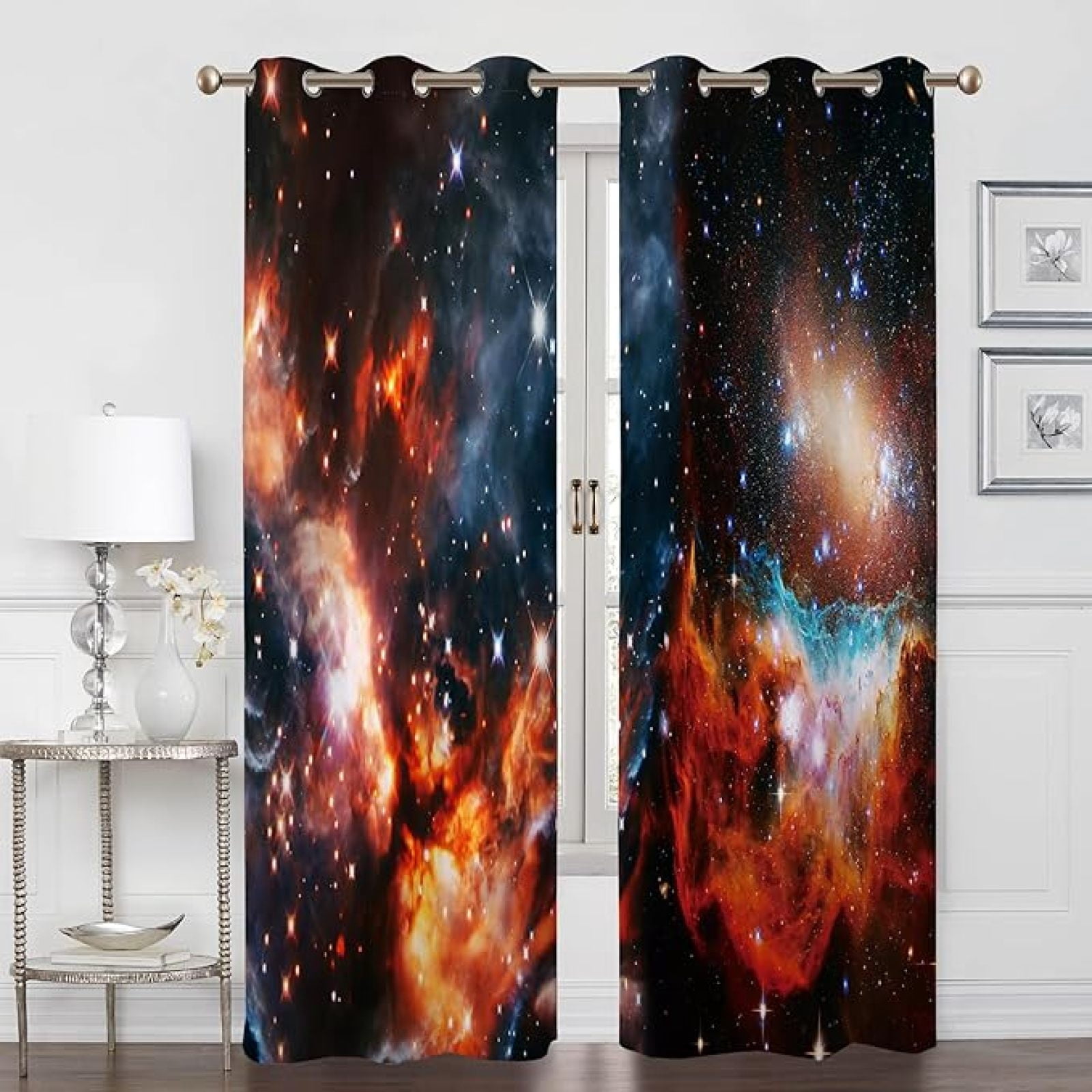 Nebula Blackout Curtains Twinkle Stars In Galaxy Outer Space Universe ...