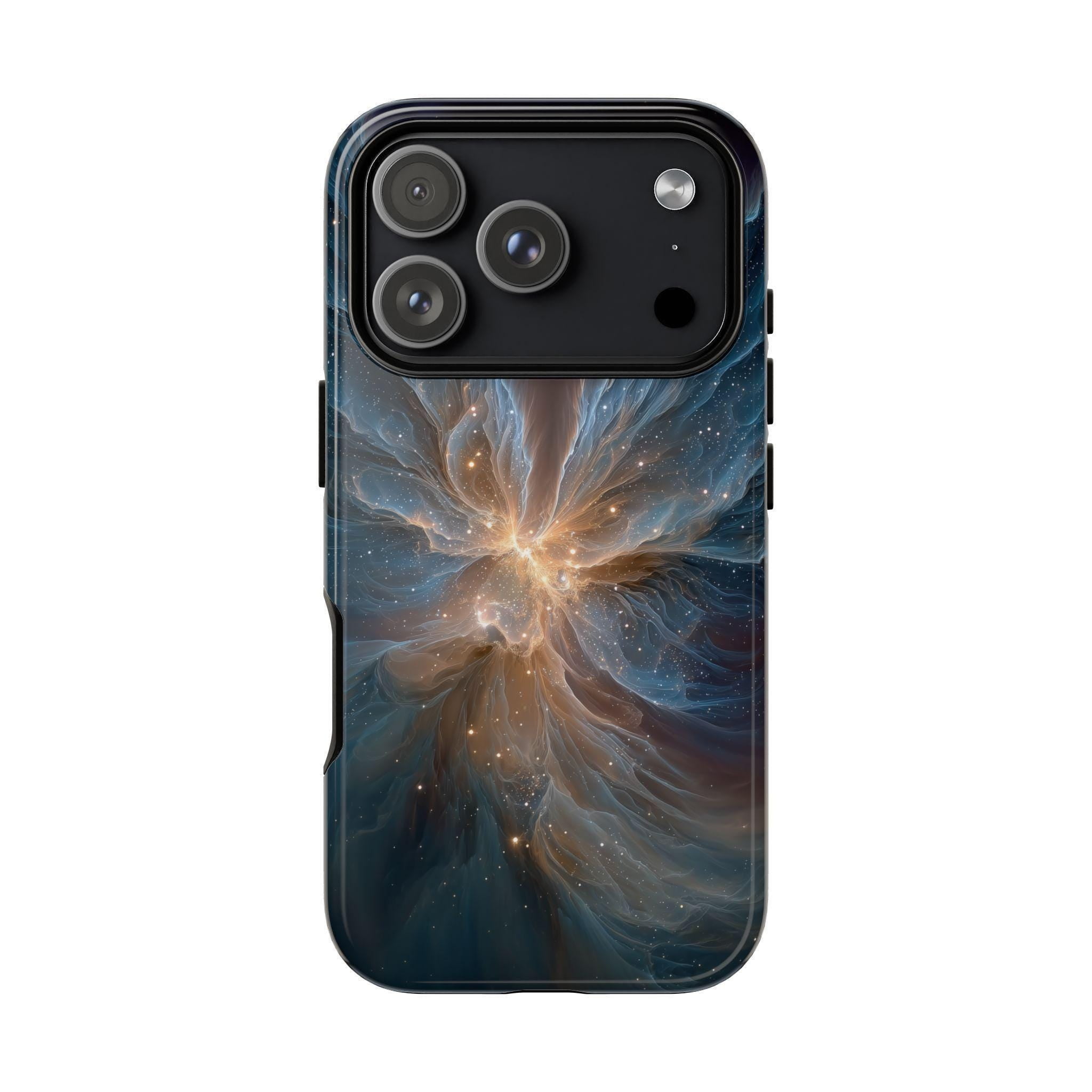 Nebula Blue Radiant Phoenix Wings Mythic Glow Phone Case with iPhone 17 ...