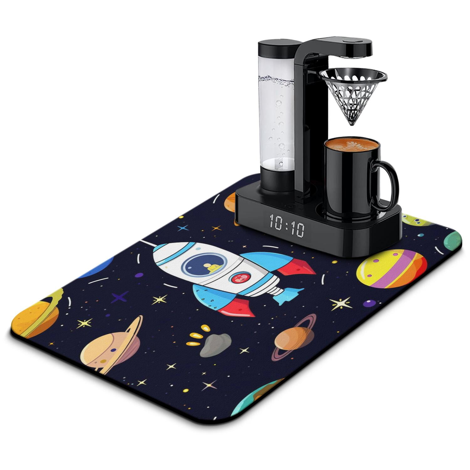Nebula Cosmic Kitchen Mat - Waterproof Starry Night Pattern Dish Rack ...