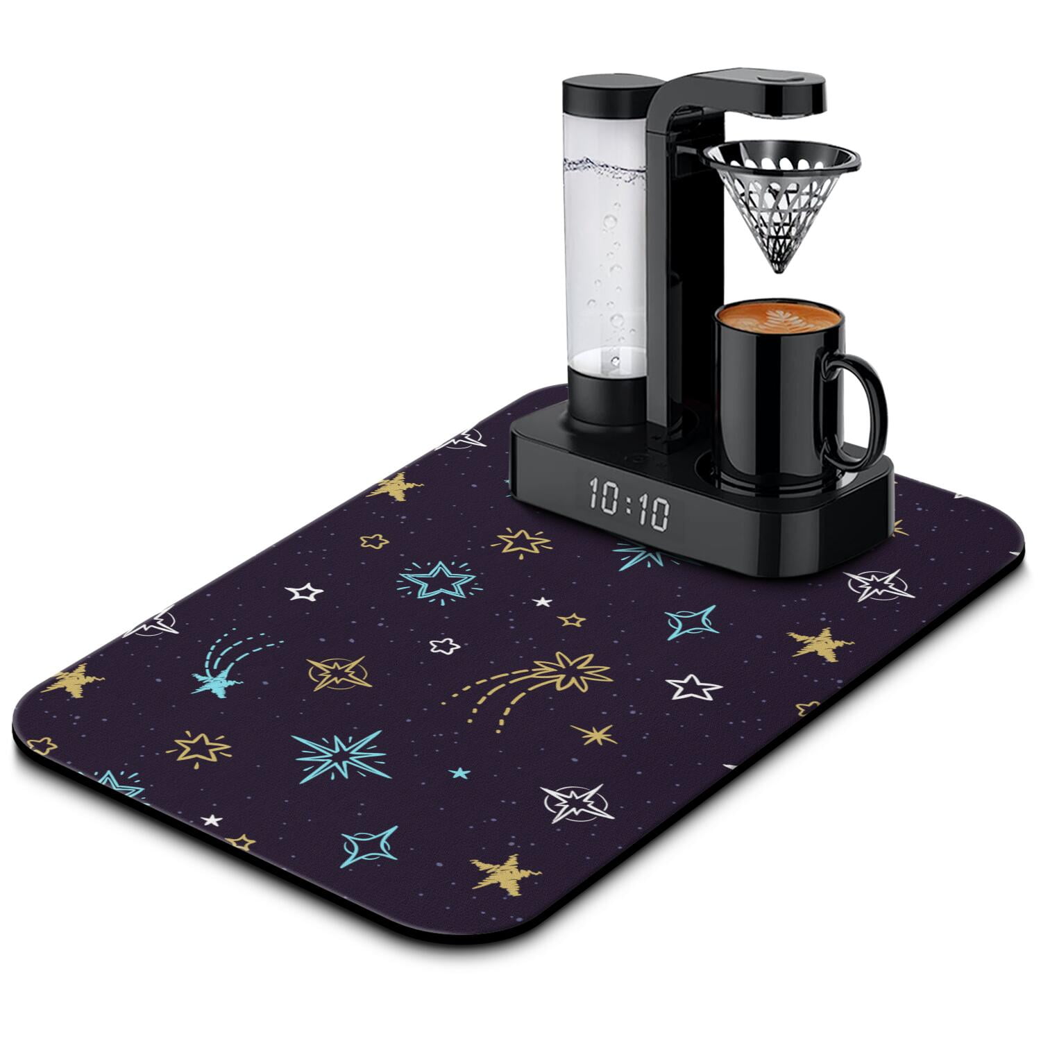 Nebula Cosmic Kitchen Mat - Waterproof Starry Night Pattern Dish Rack ...