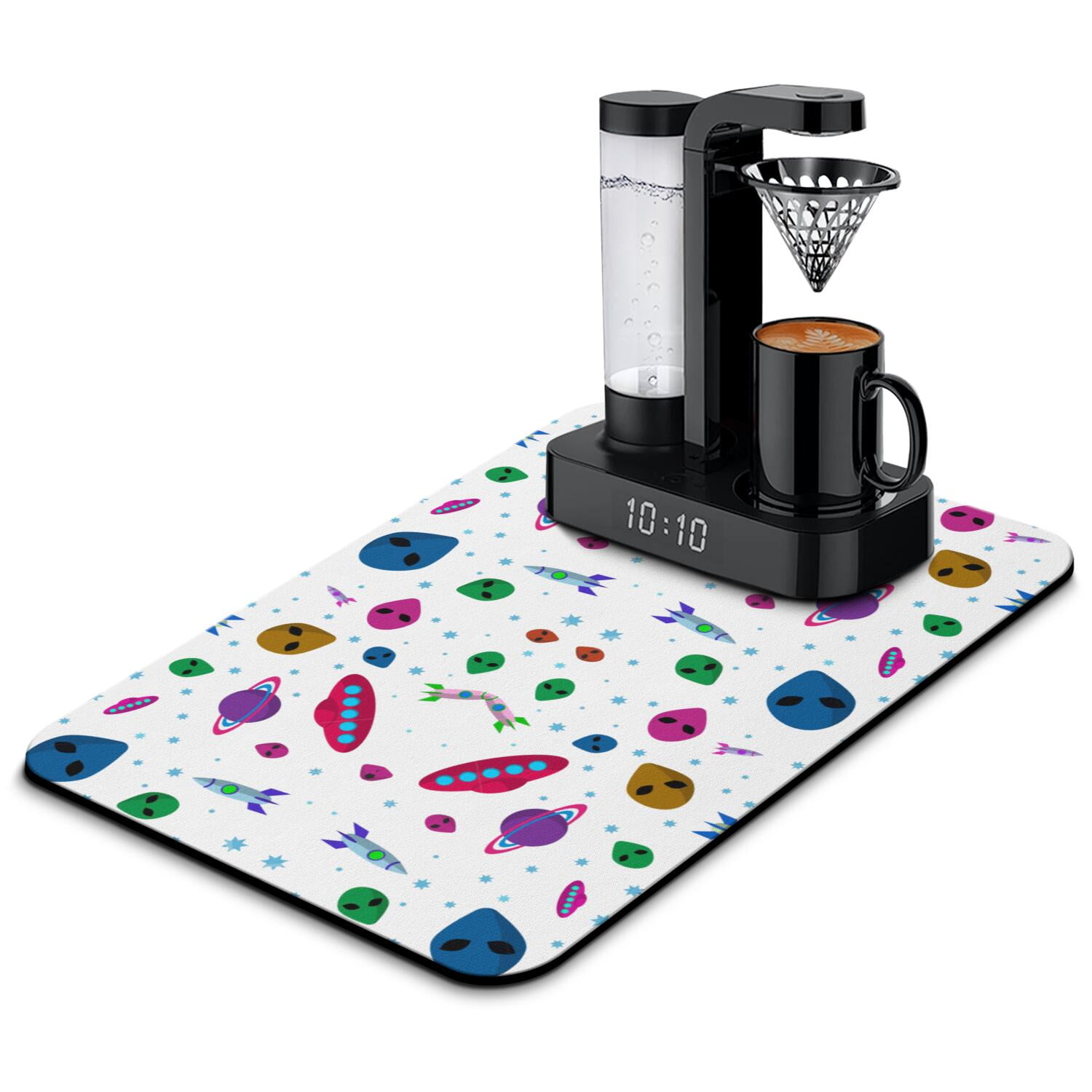 Nebula Cosmic Kitchen Mat - Waterproof Starry Night Pattern Dish Rack ...