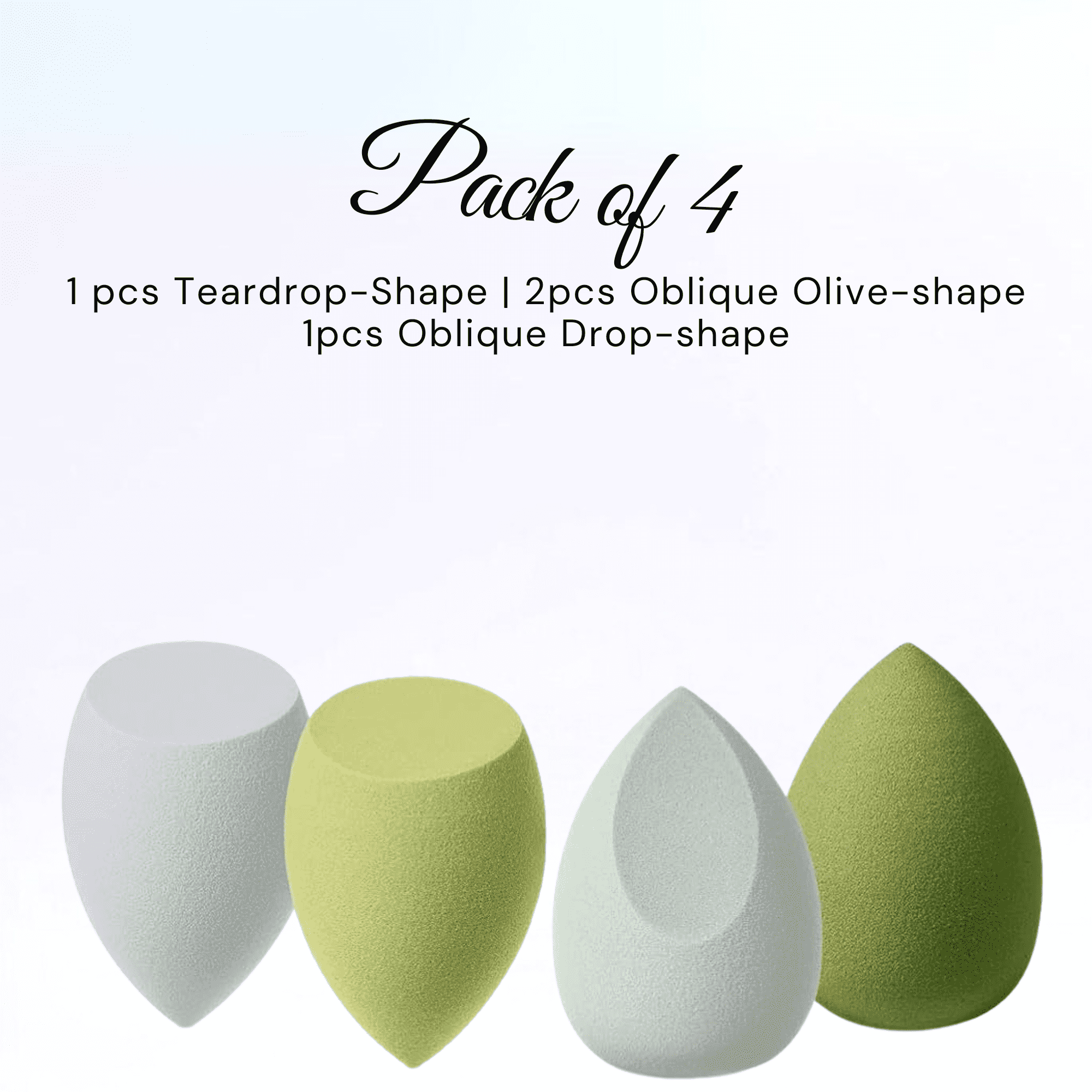 Nebula Glitz 4 Pcs Makeup Sponge Set | Blender Sponges for Liquid ...