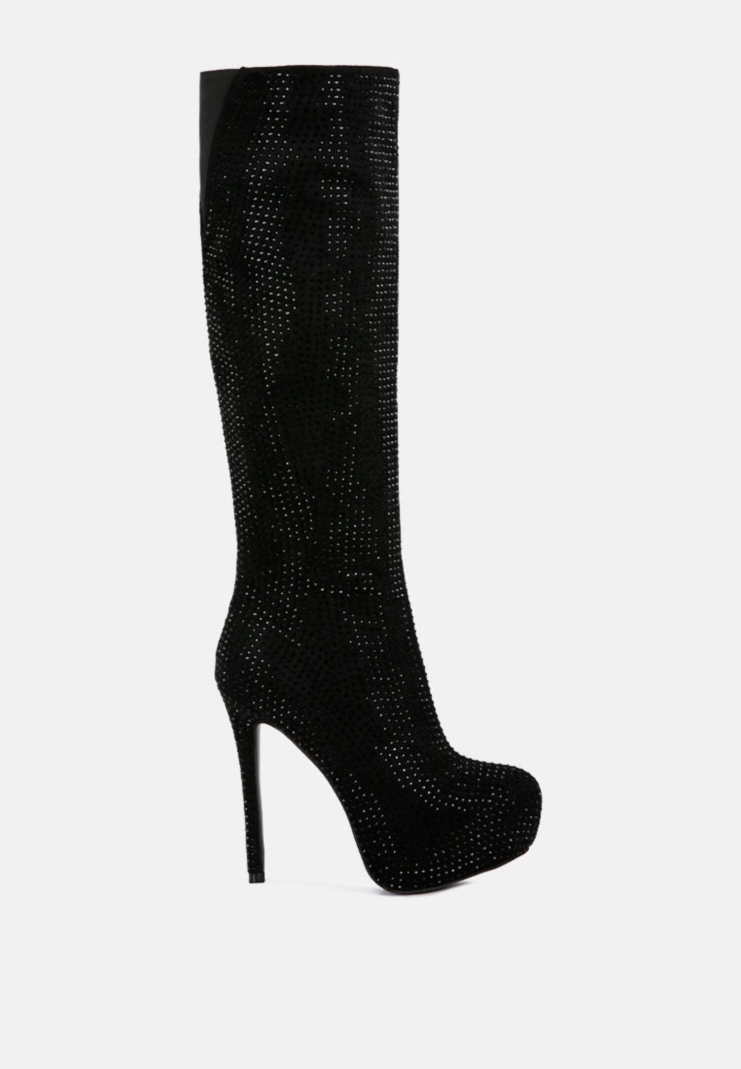 Nebula Rhinestone Embellished Stiletto Calf Boots - Walmart.com