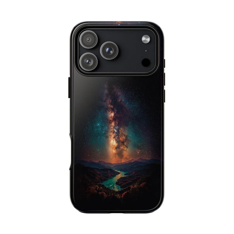 Nebula Valley Mountain River Art Case with iPhone 17 to 11 Pro Max ...