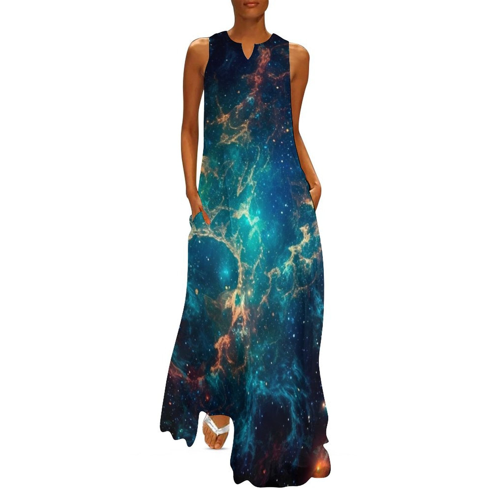 Nebula's Glow Long Dress dresses korean style chic and elegant eving ...