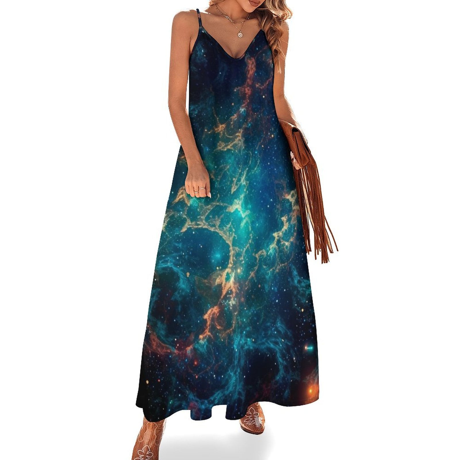 Nebula's Glow Sleeveless Dress Evening dresses clothes for woman ...