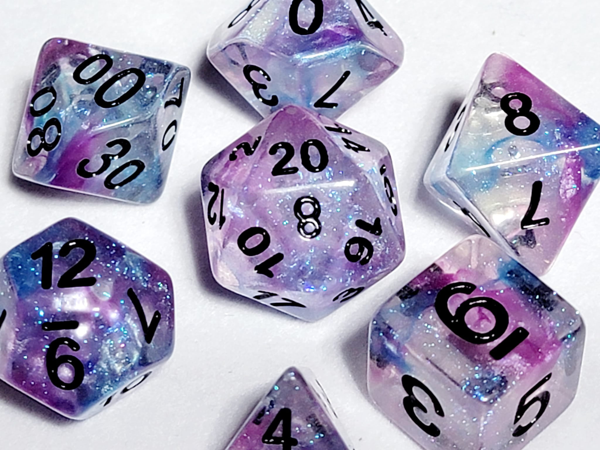 Nebulous Galaxy DnD Dice Set | Dungeons and Dragons | 7 Dice RPG ...