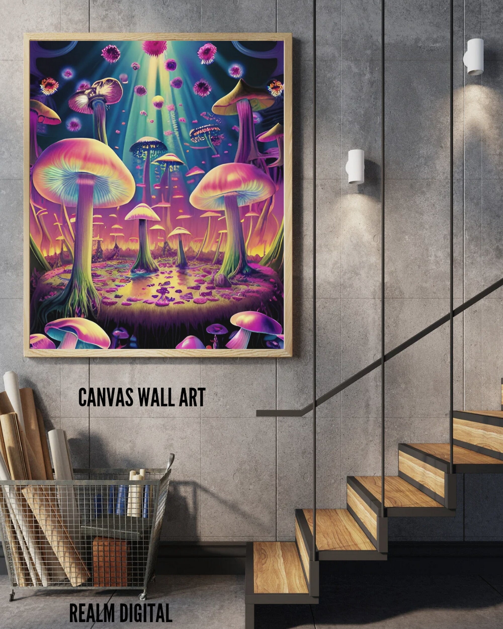 Nebulous Shrooms - Canvas Wall Art - Walmart.com