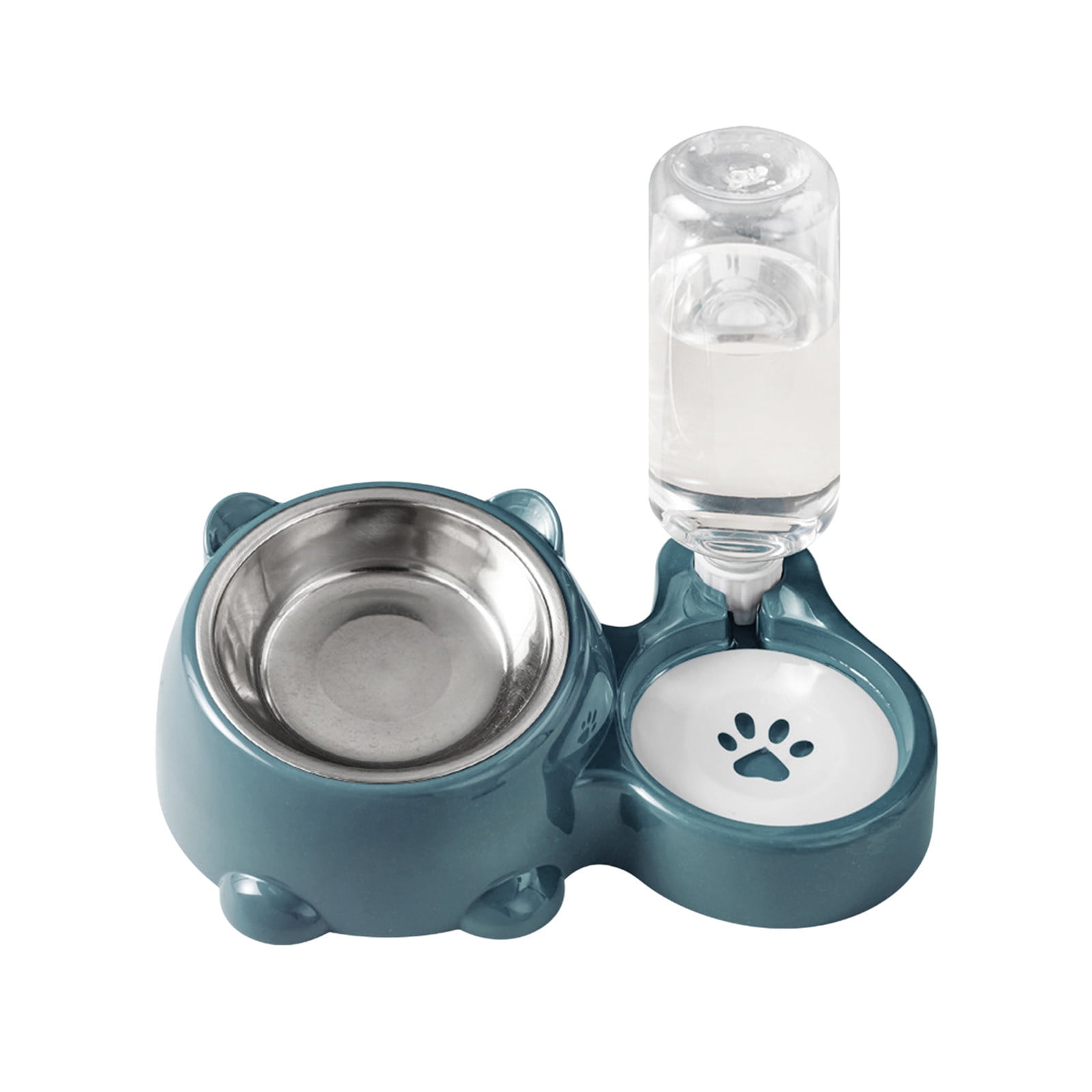 Nebwoak 2 in 1 Cat Dog Bowl - Tilted Pet Food and Water Bowl Combo ...