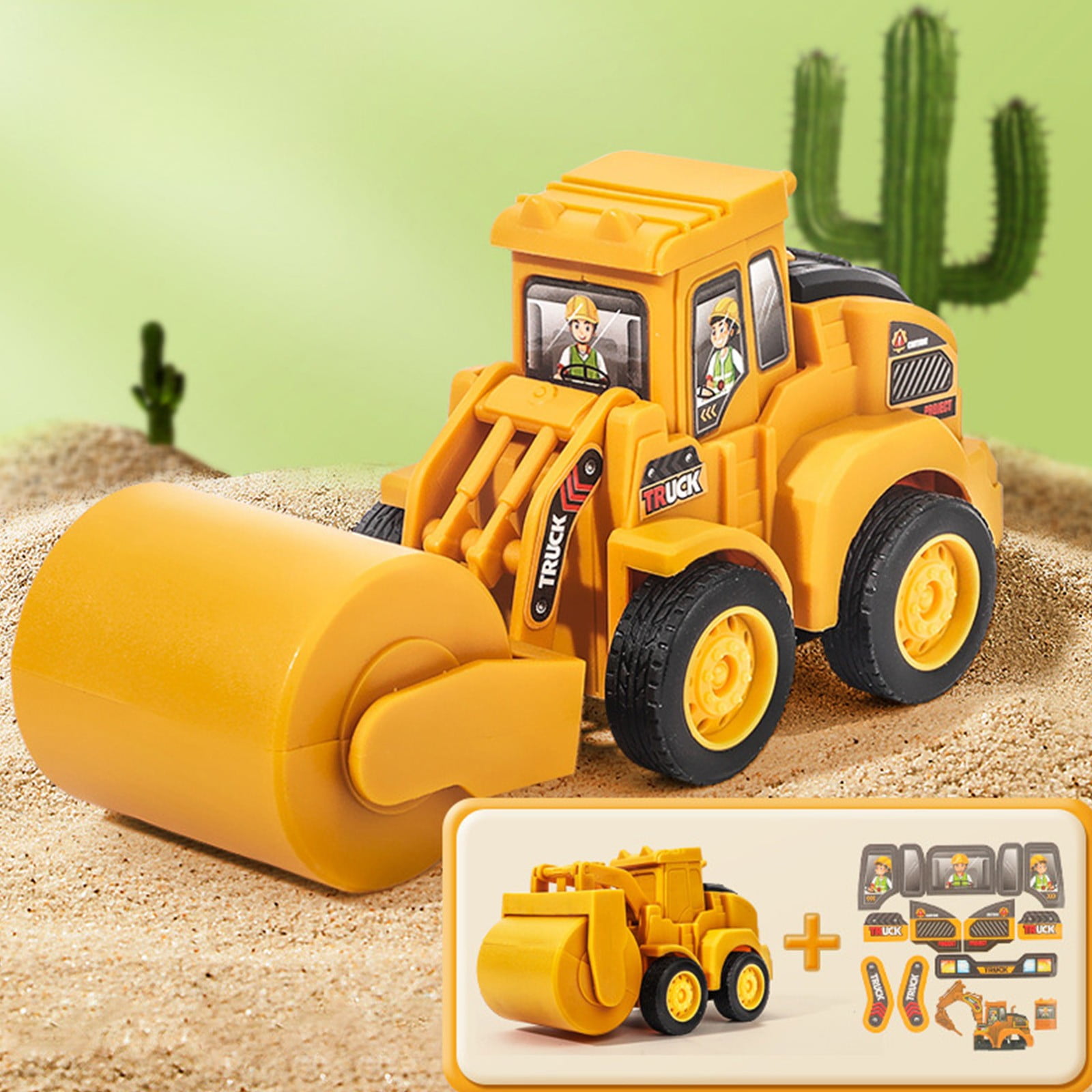 Nebwoak Press and Go Construction Toy Truck for Tod-dlers - ABS Plastic ...