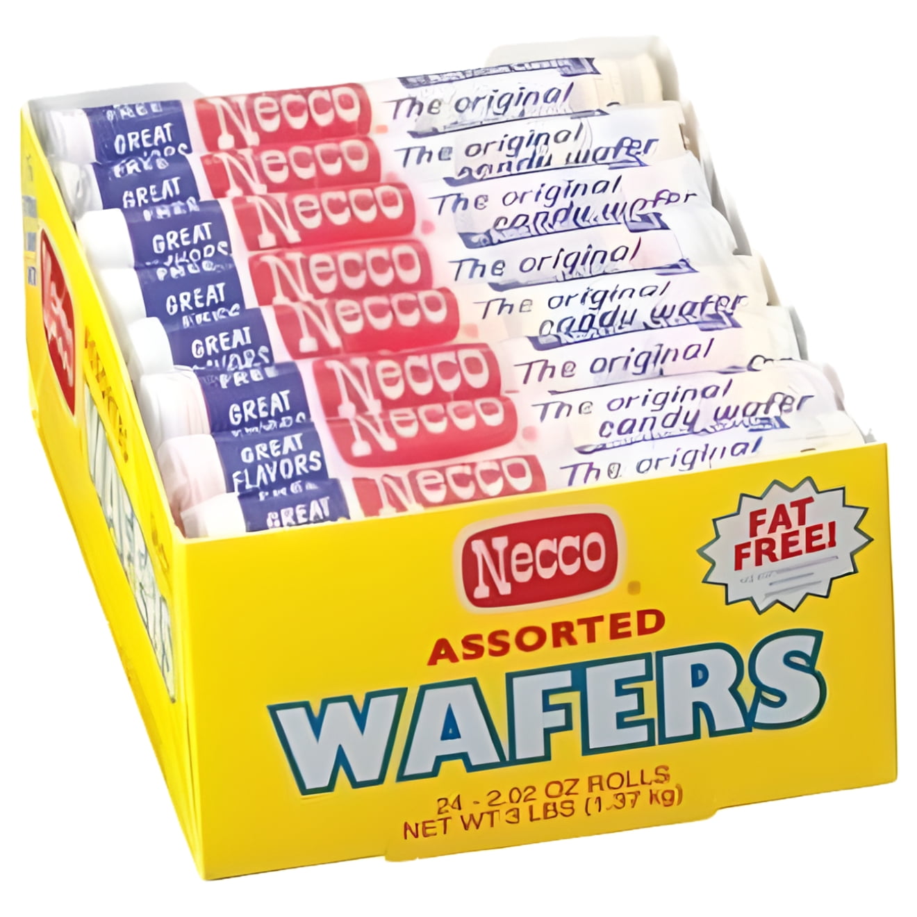 Necco, Assorted Original Candy Wafers, Bulk 24 Ct, Individually Wrapped ...