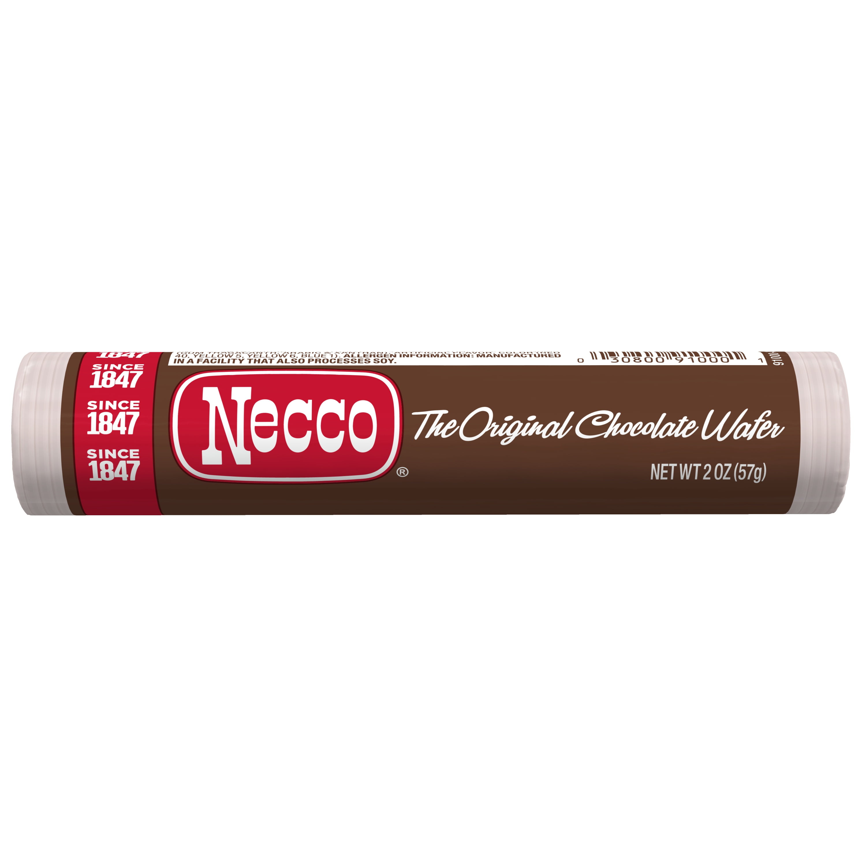Necco Chocolate Wafers - 2-oz. Roll for Breakroom Snacks - Walmart ...