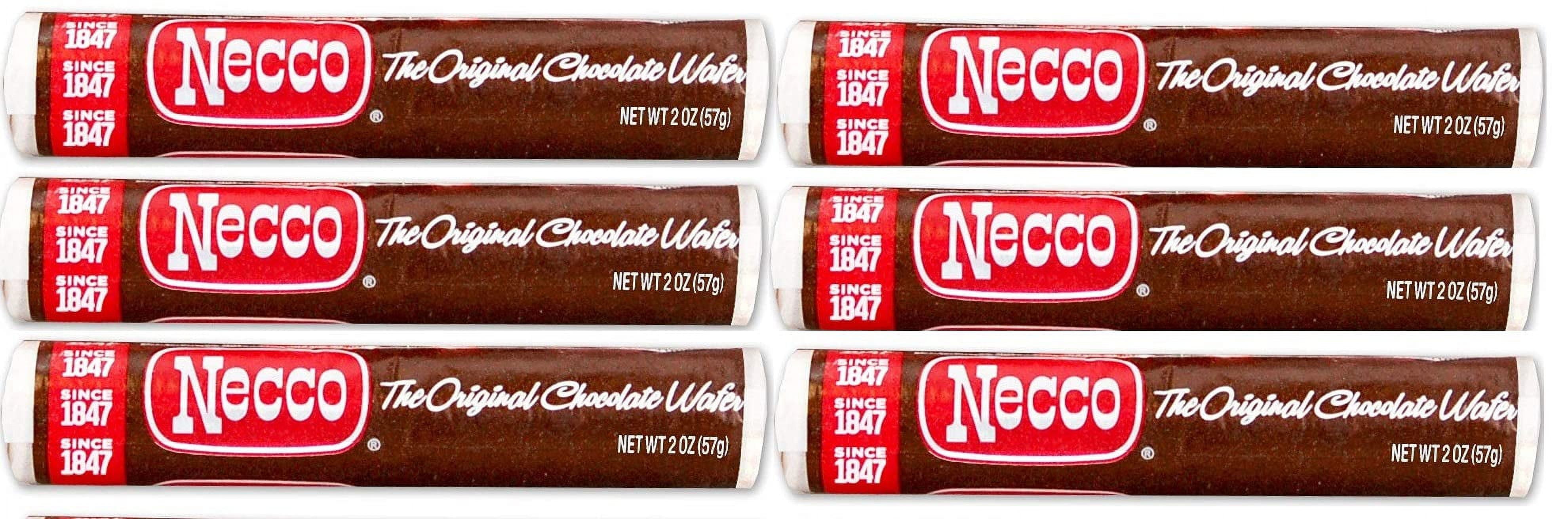Necco Wafers Original Chocolate Flavored Hard Candy Rolls - Bundle of 6 ...