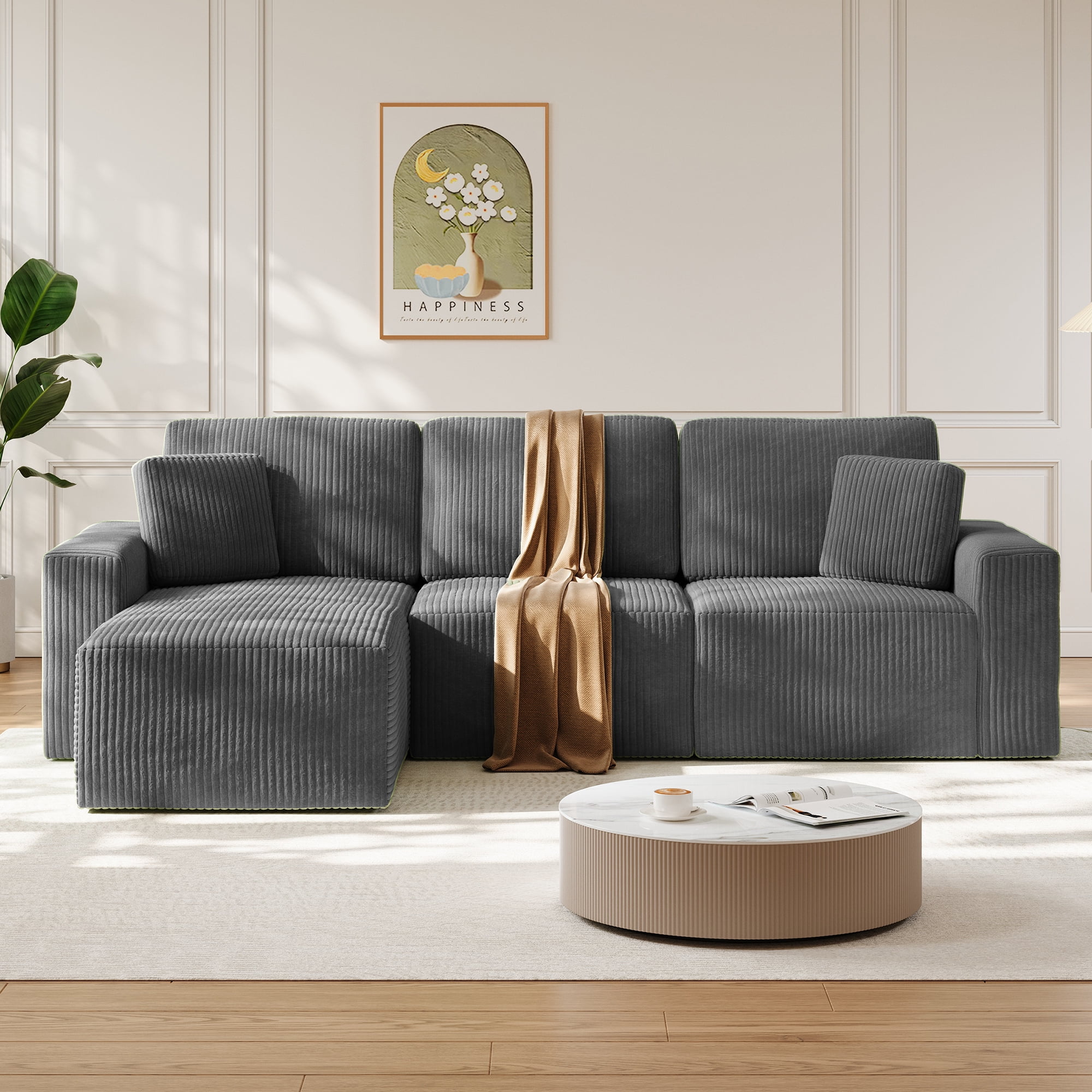 Neche 100" Oversized Modular Sectional Couches For Living Room, L ...