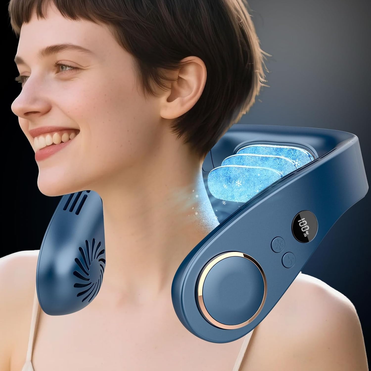 Neck Air Conditioner,Neck Fan Rechargeable Battery Operated Metal ...