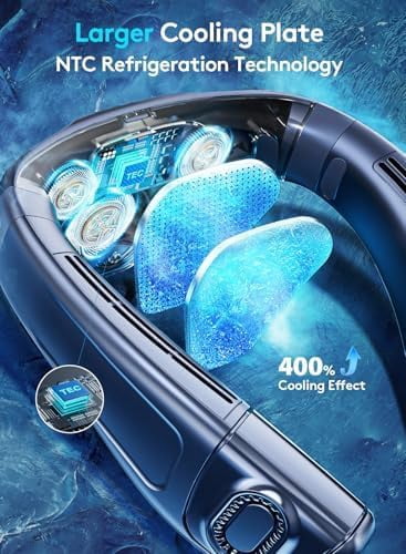 Neck Air Conditioner Portable, 360° Up-down Airflow Neck Fans, 2 in1 ...